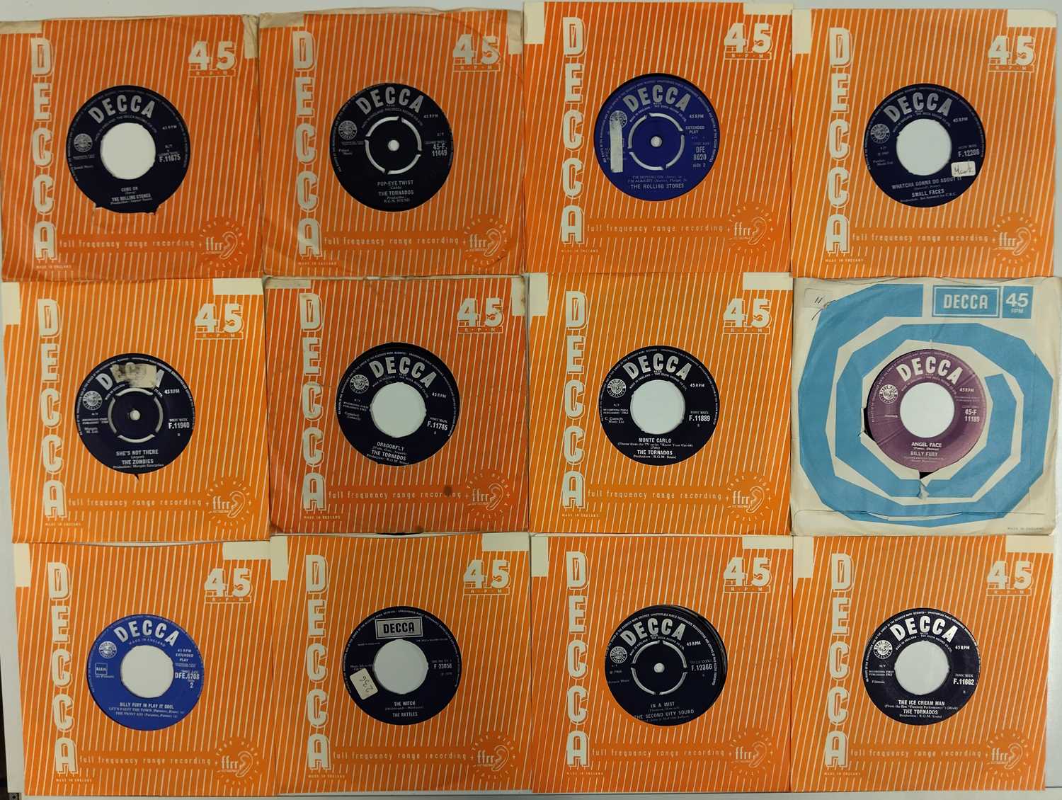 Lot 872 - 60S DECCA, HMV AND TOP 6 7" COLLECTION