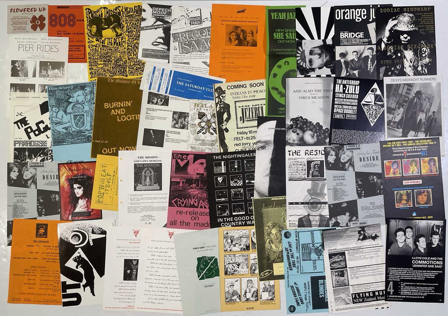 Lot 77 - 1980S/90S PROMO AND CONCERT HANDBILLS AND