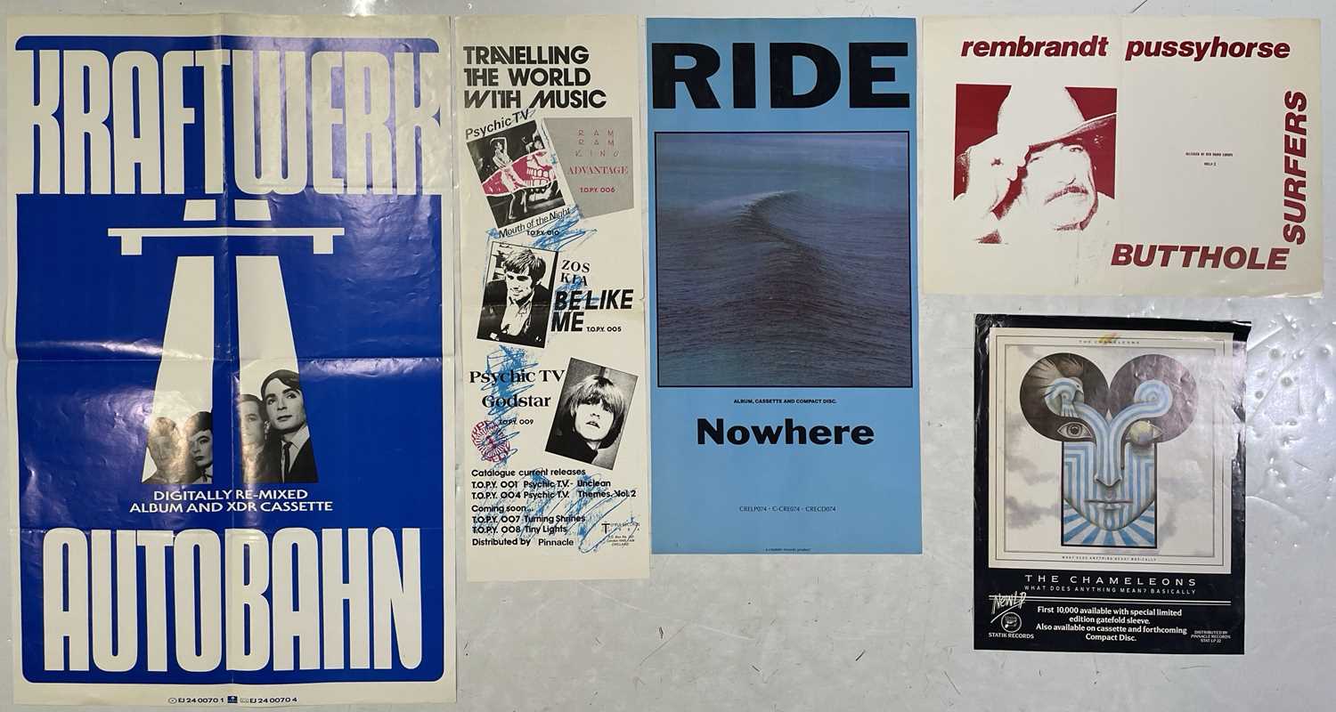 Lot 150 - COLLECTABLE 1980S/90S PROMO POSTERS INC RIDE.