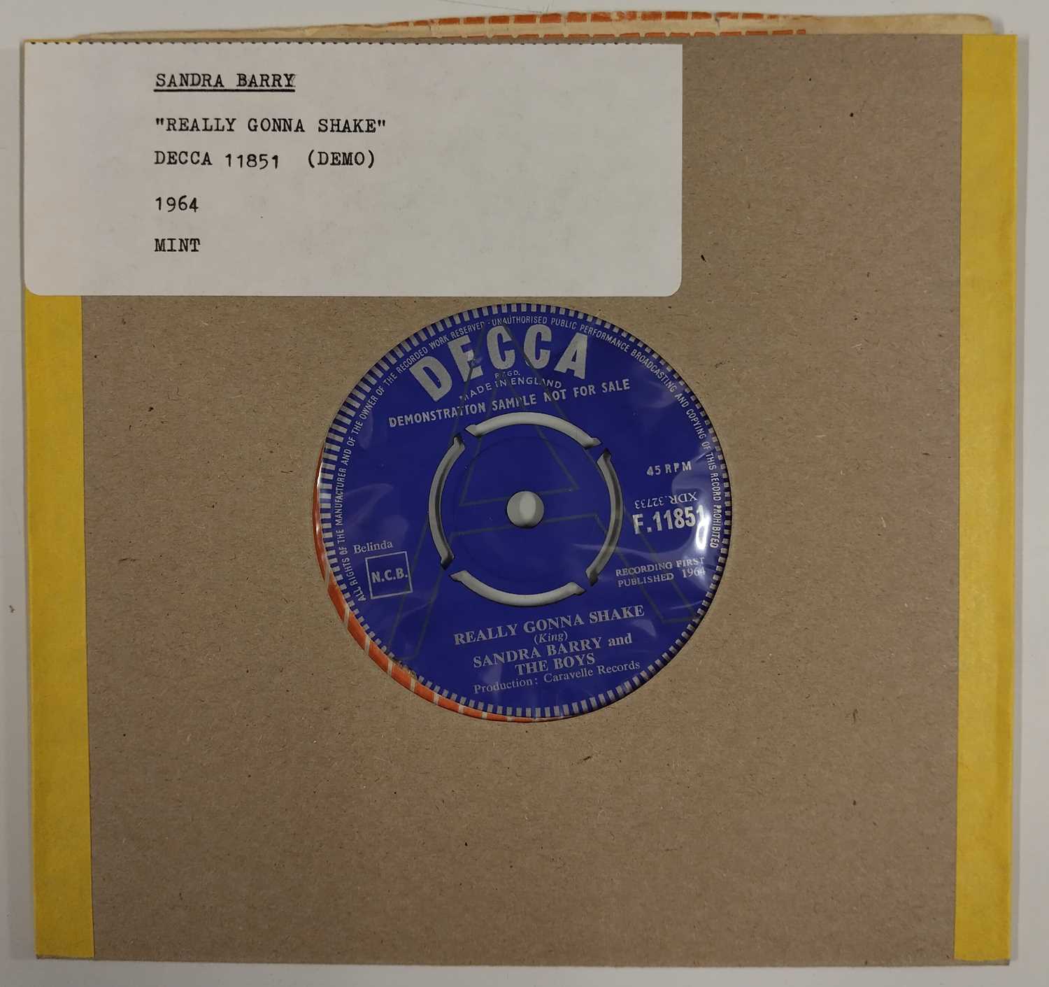 Lot 1094 - SANDRA BARRY AND THE BOYS - REALLY GONNA