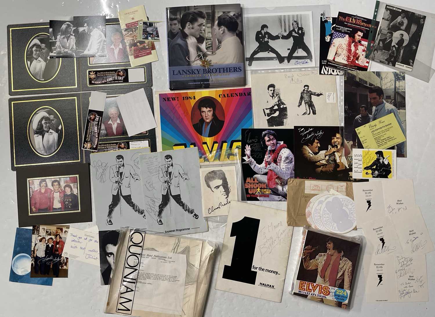 Lot 302 - ELVIS PRESLEY - ELVIS-RELATED SIGNED ITEMS.