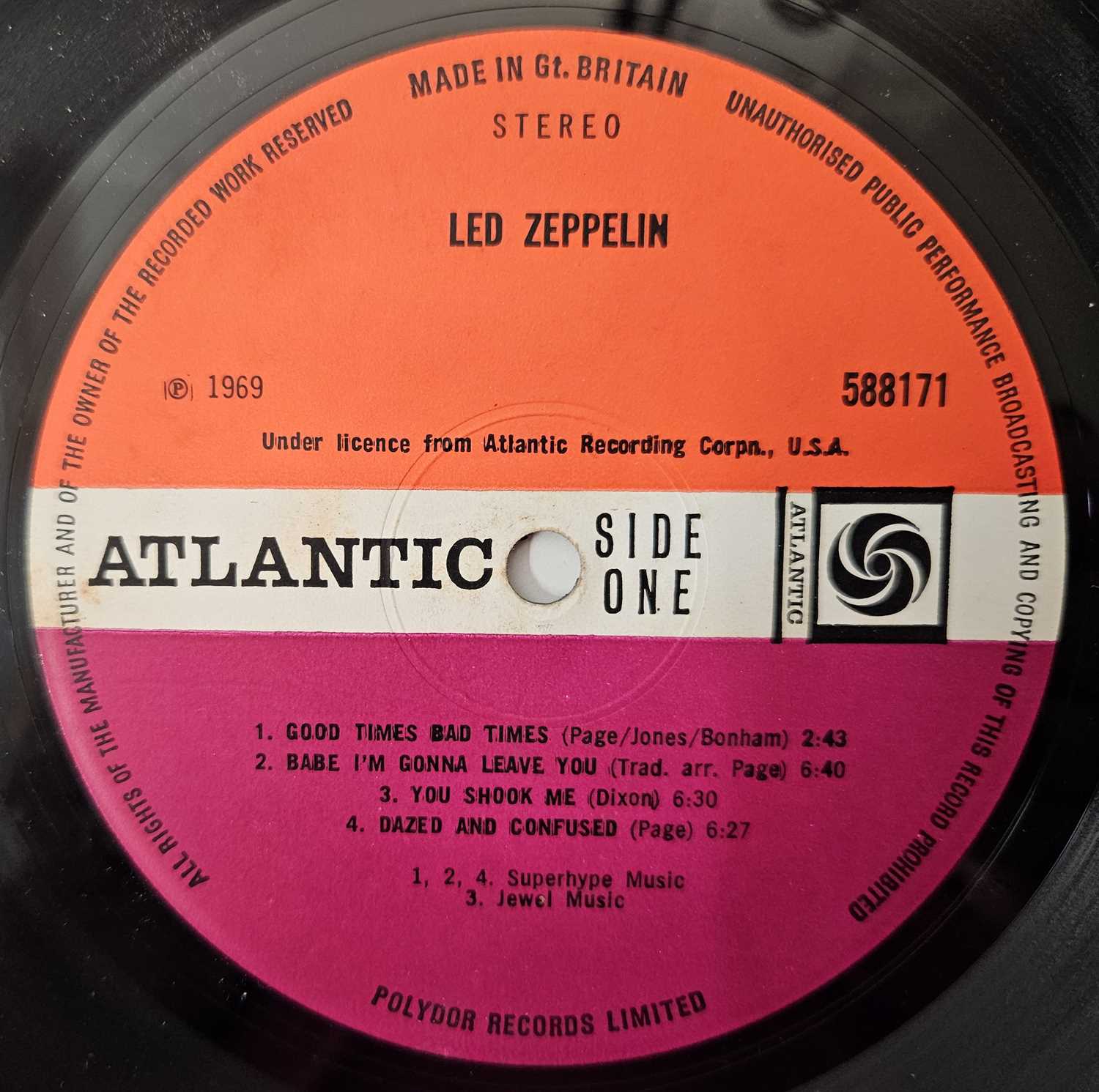 Lot 72 - LED ZEPPELIN - LED ZEPPELIN LP (1ST UK