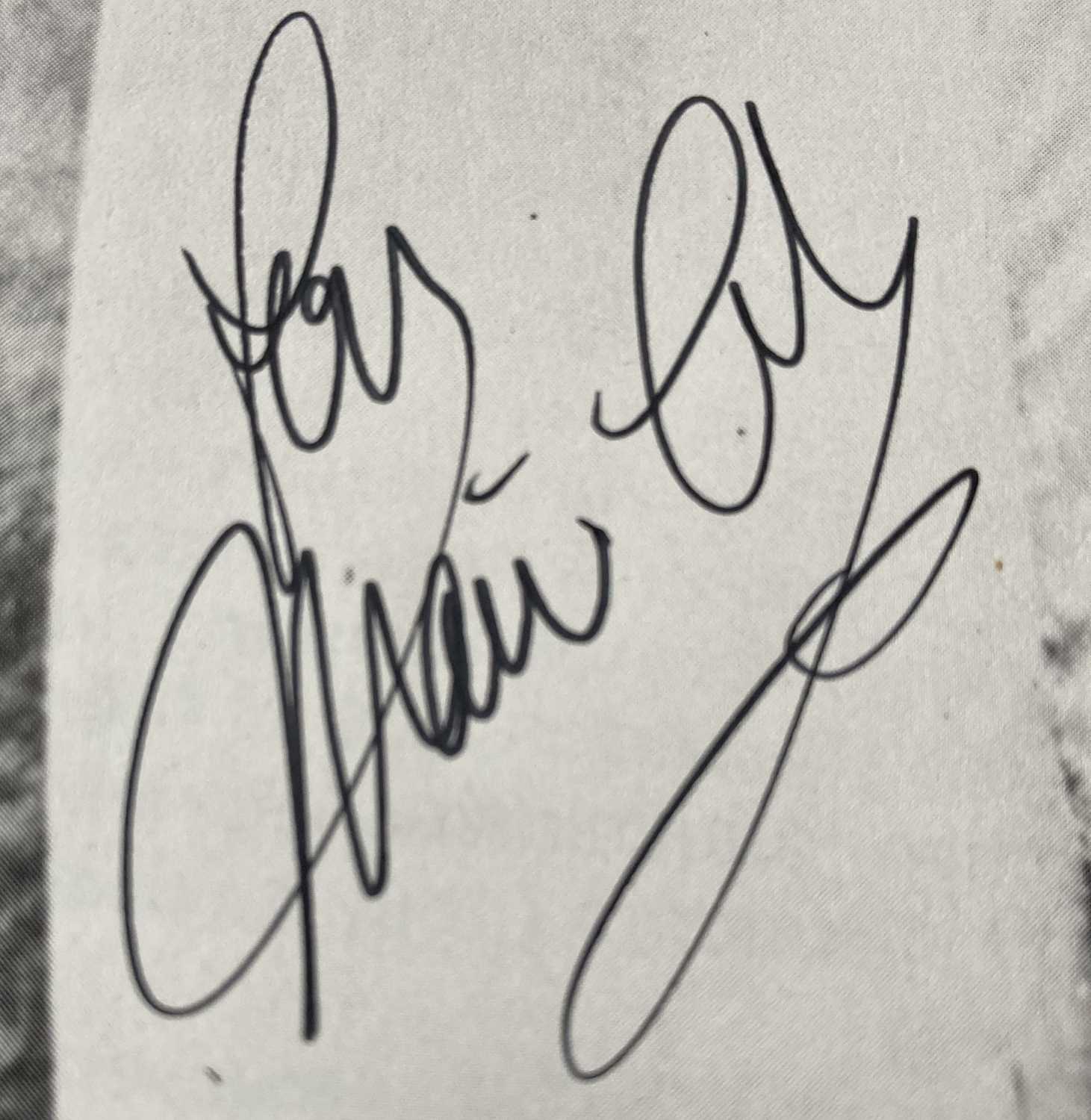 Lot 227 - BEE GEES SIGNED PAGE.