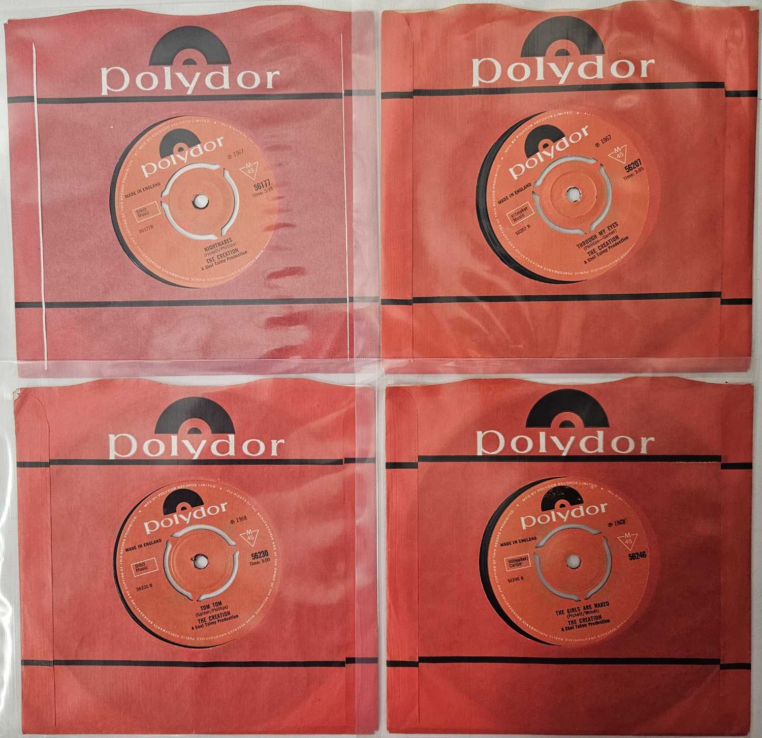 Lot 195 - THE CREATION - POLYDOR 7" RARITIES PACK