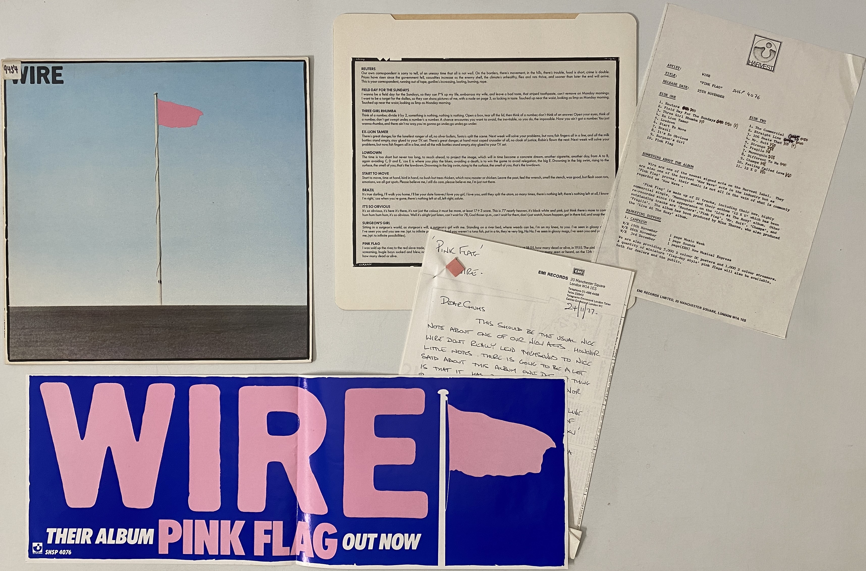Lot 61 - WIRE - LP RARITIES PACK (INC LETTERS/ PRESS