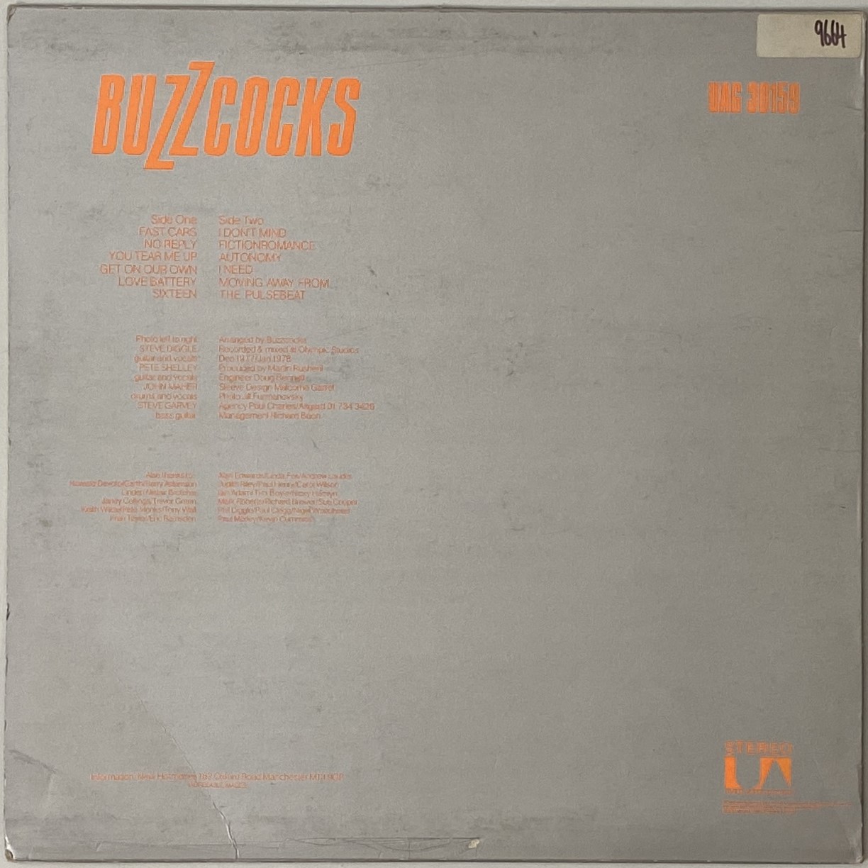 Lot 98 - BUZZCOCKS - ANOTHER MUSIC IN A DIFFERENT