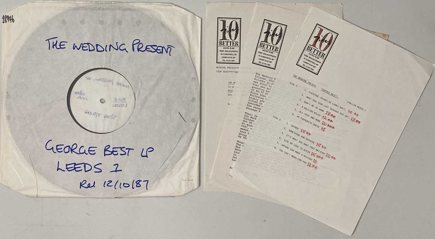 Lot 139 - THE WEDDING PRESENT - GEORGE BEST LP (LEEDS