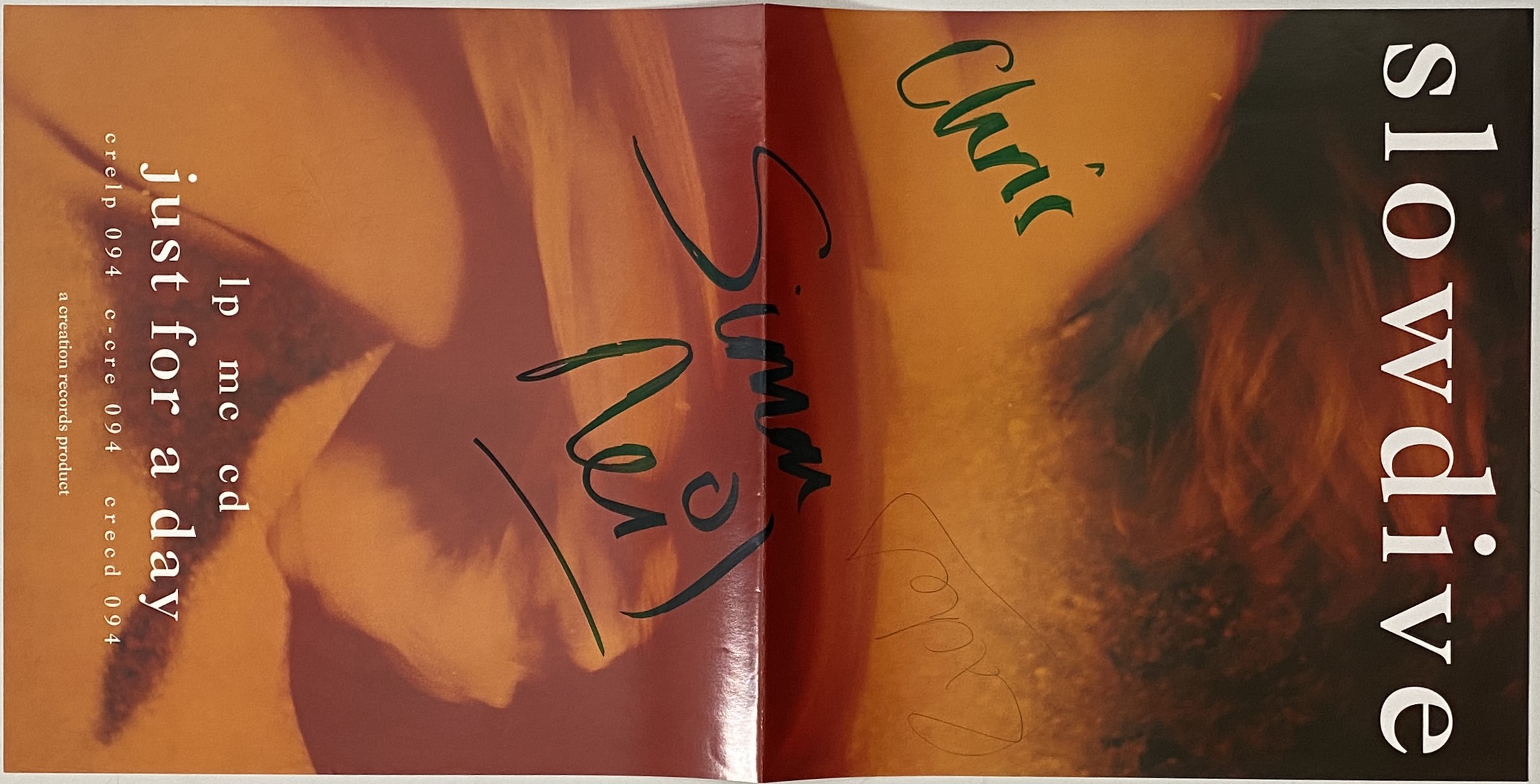 Lot 144 - SLOWDIVE - JUST FOR A DAY LP (CRE LP 094