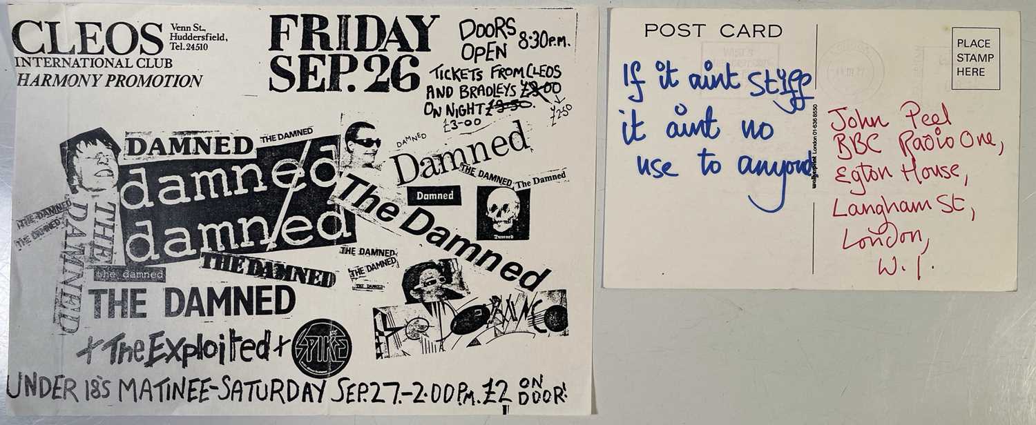 Lot 416 - THE DAMNED - ORIGINAL HANDBILL AND POSTCARD.