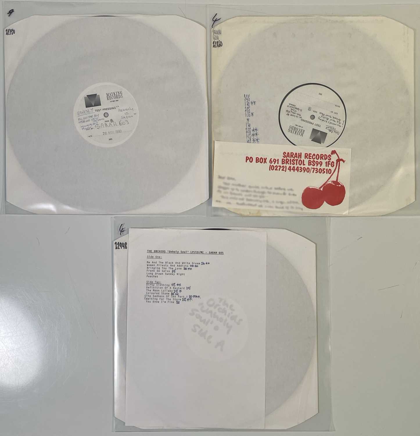 Lot 121 - SARAH RECORDS - TEST PRESSINGS PACK