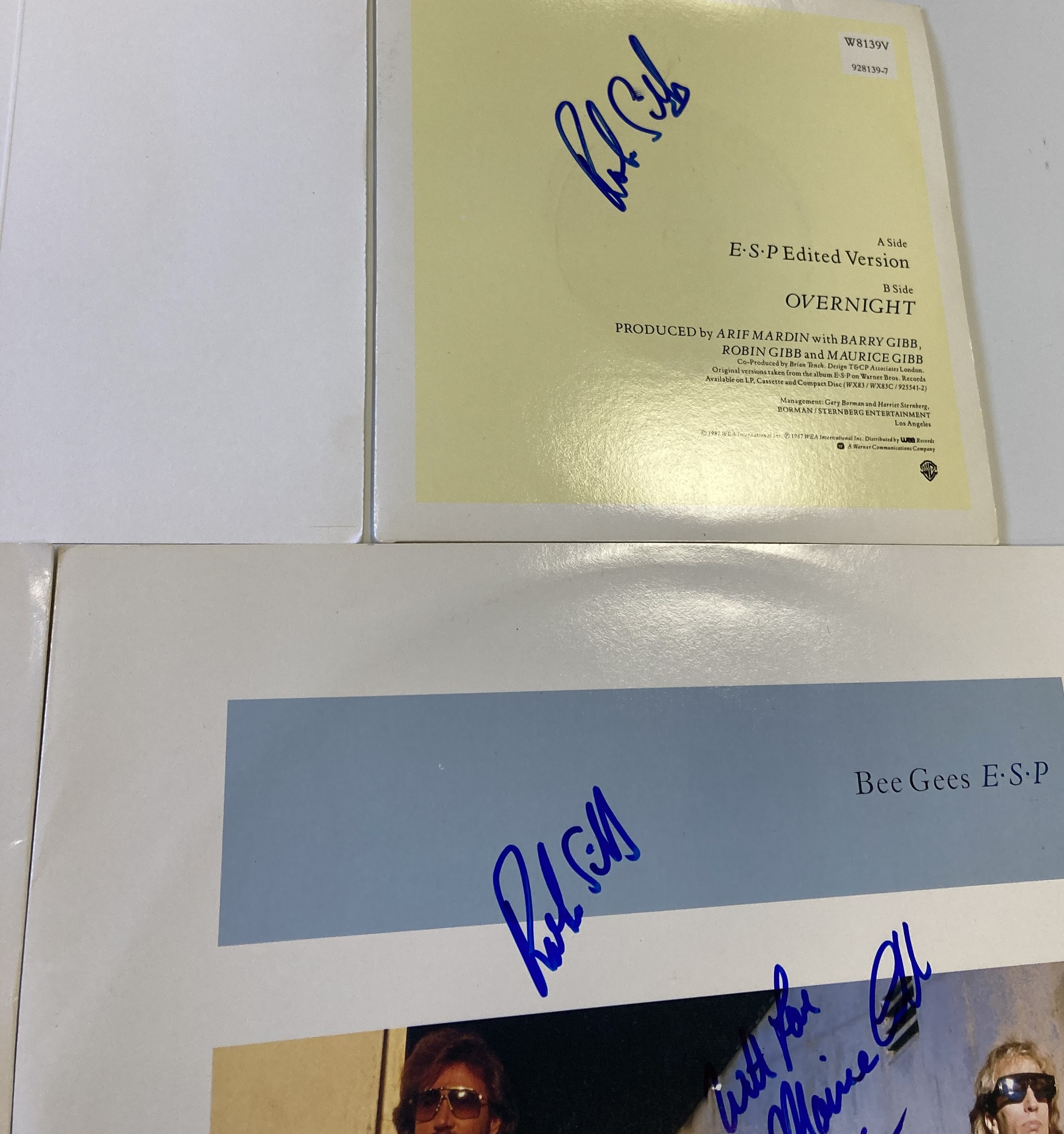 Lot 231 - THE BEE GEES - ASSORTED SIGNED ITEMS.