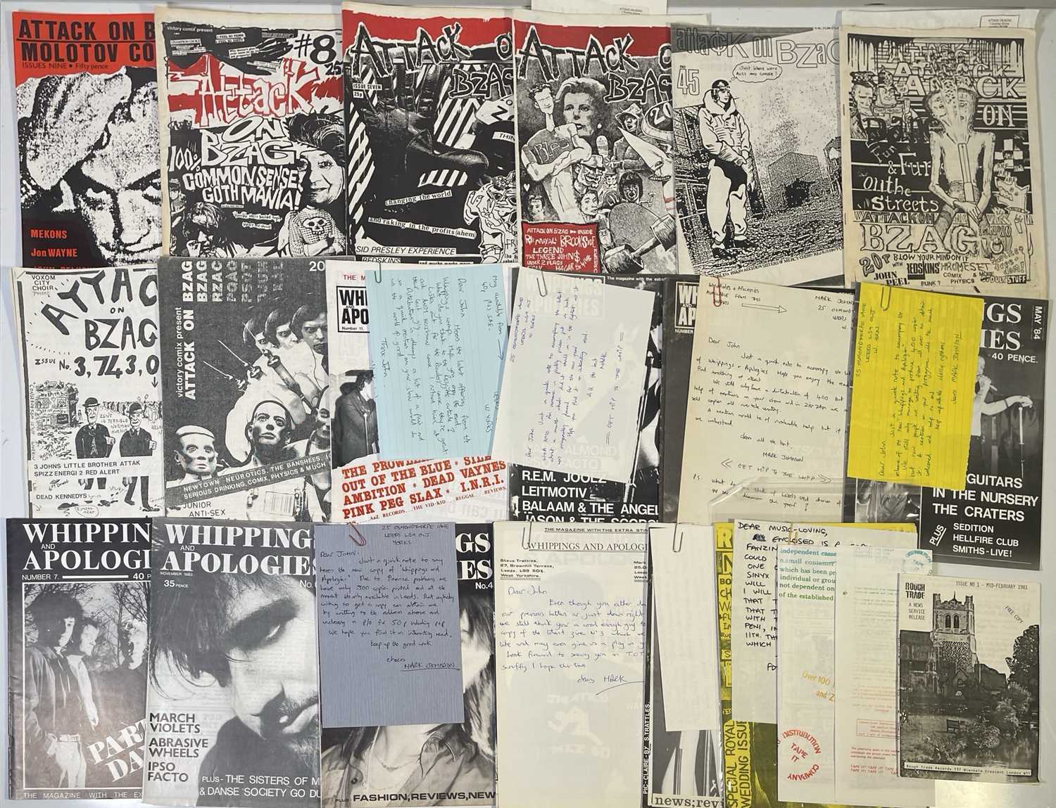Lot 320 - JOHN'S ZINE COLLECTION INCLUDING LETTERS.