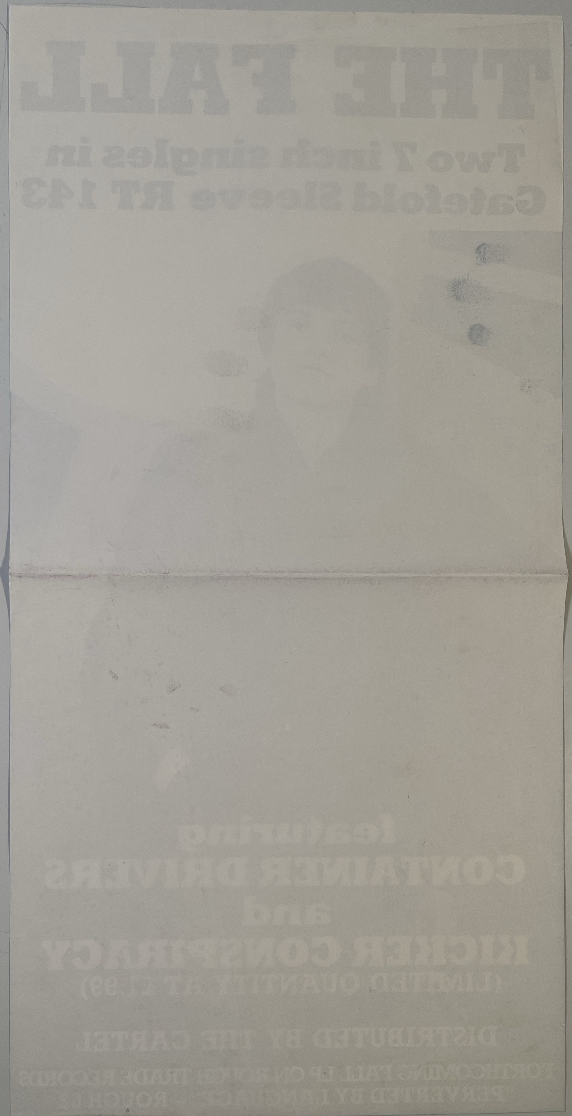 Lot 396 - THE FALL - RARE PROMOTIONAL POSTER FOR