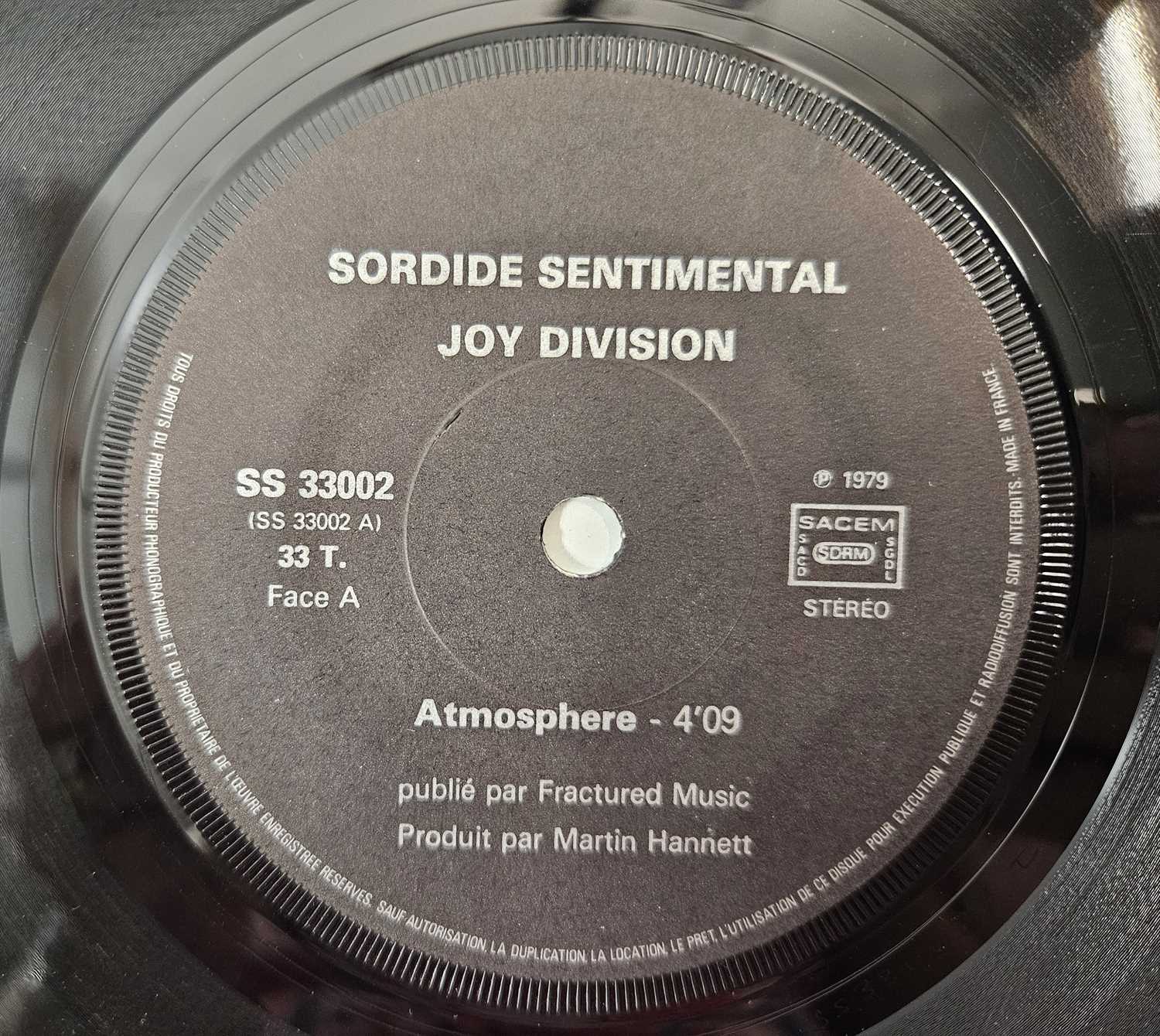 Lot 25 - JOY DIVISION - 'SORDIDE SENTIMENTAL'