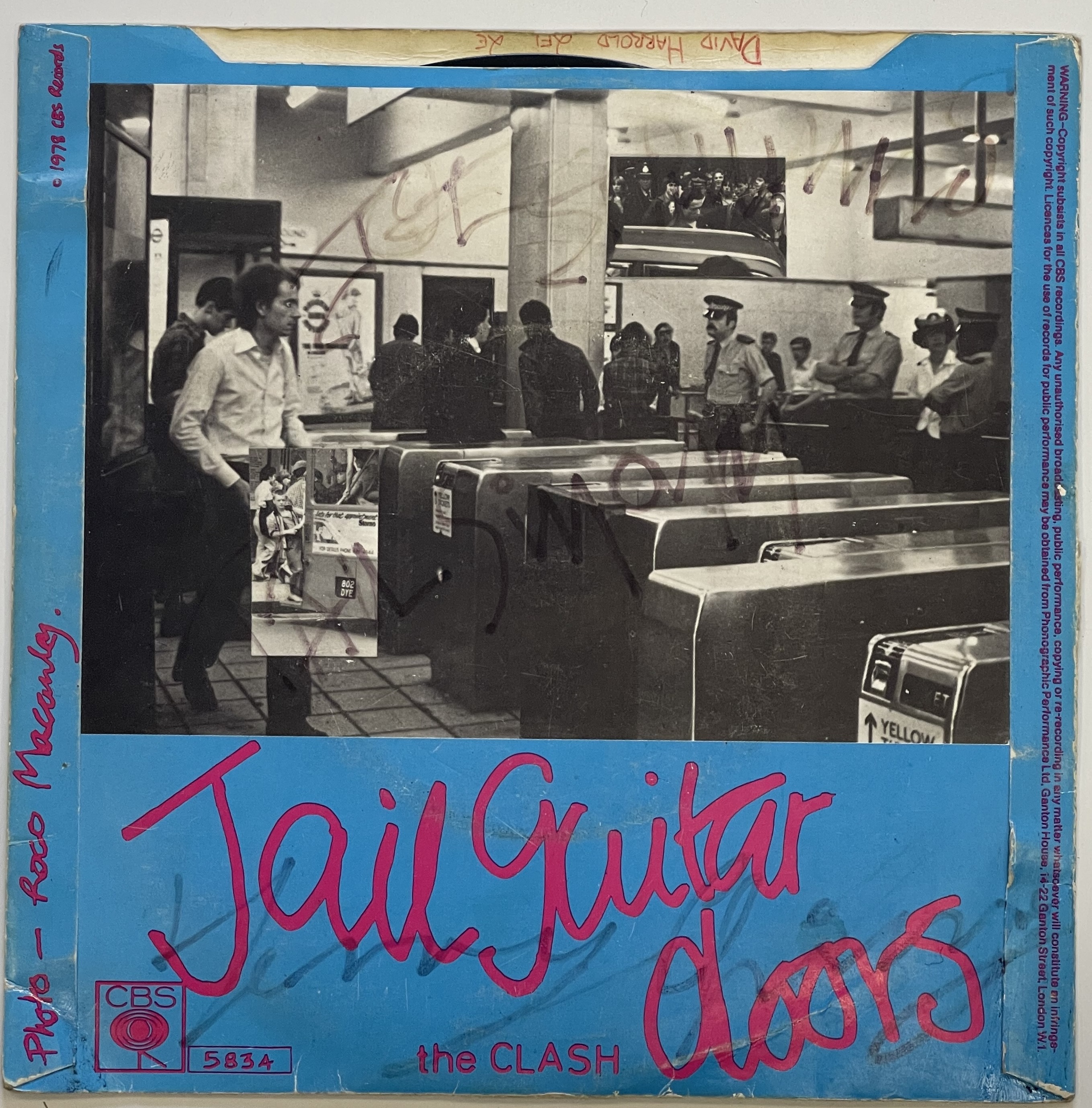 Lot 239 - THE CLASH SIGNED 7".