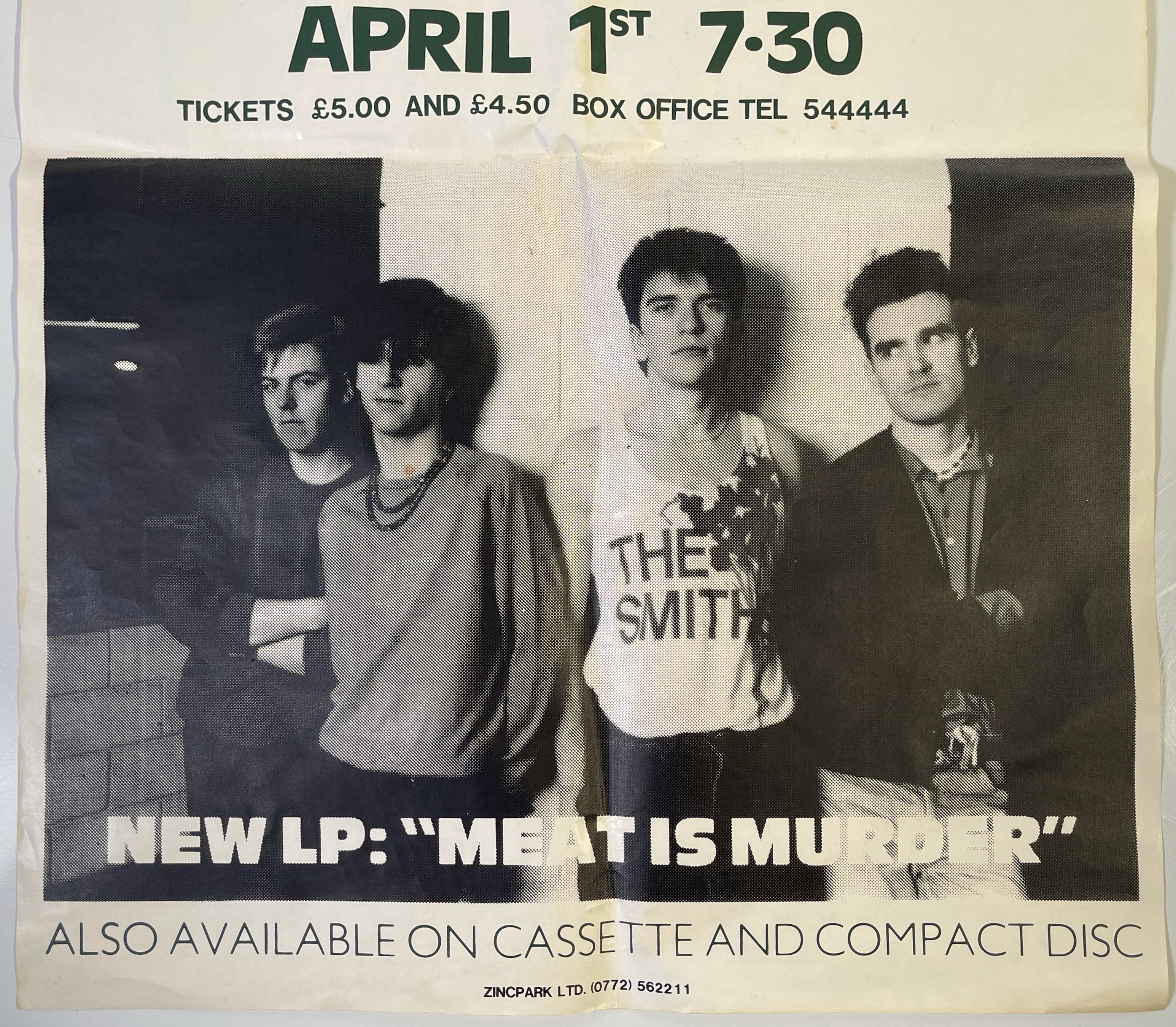 Lot 193 - THE SMITHS - ORIGINAL 1985 LEICESTER CONCERT
