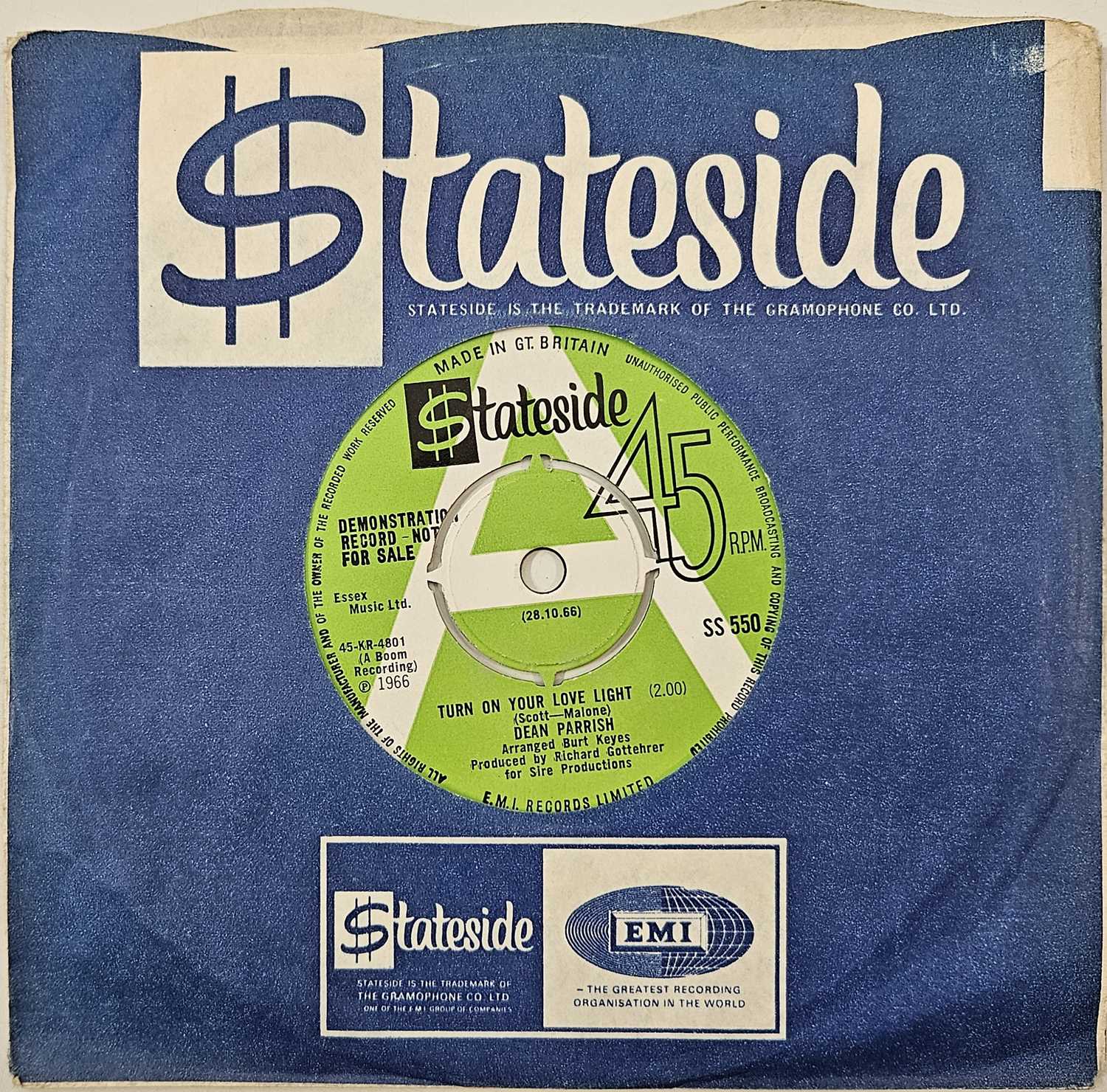 Lot 186 - DEAN PARRISH - DETERMINATION 7" (DEMO
