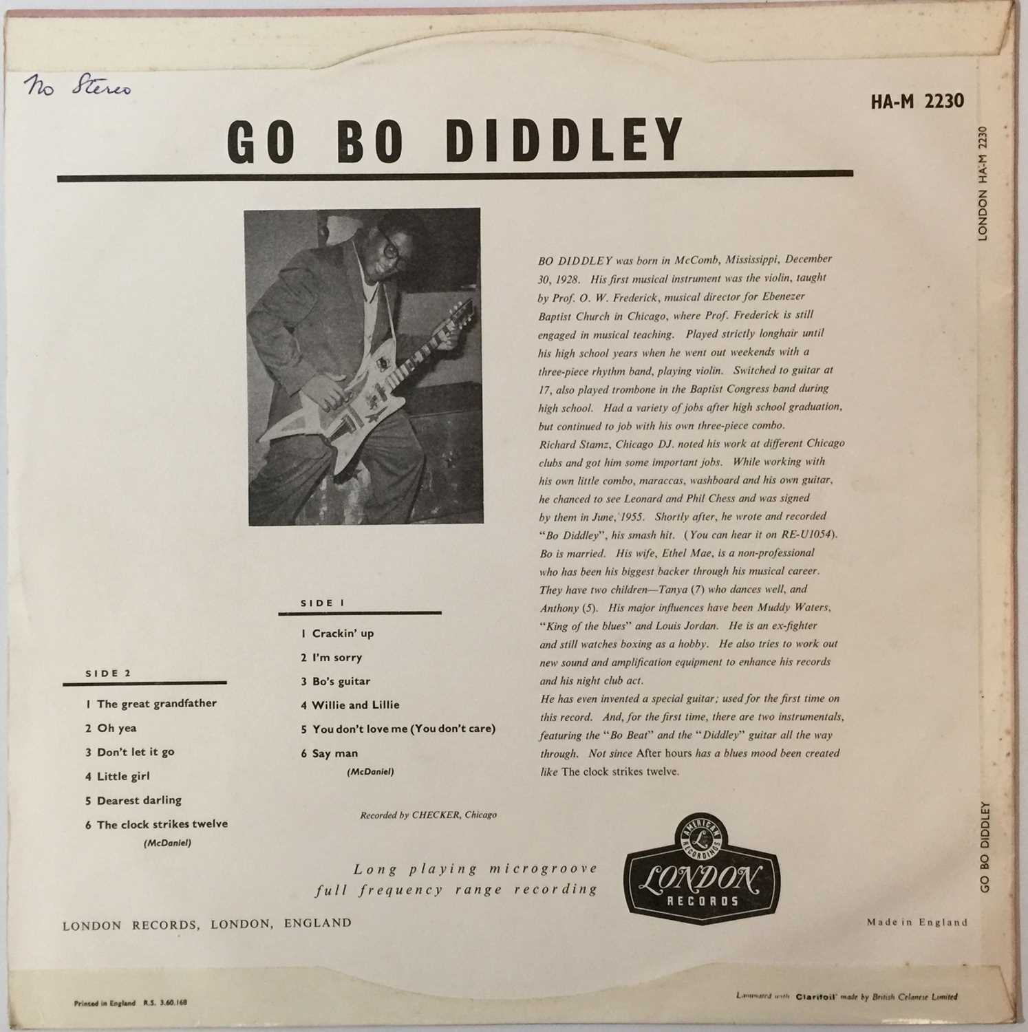 Lot 1175 - BO DIDDLEY - GO BO DIDDLEY LP (UK MONO