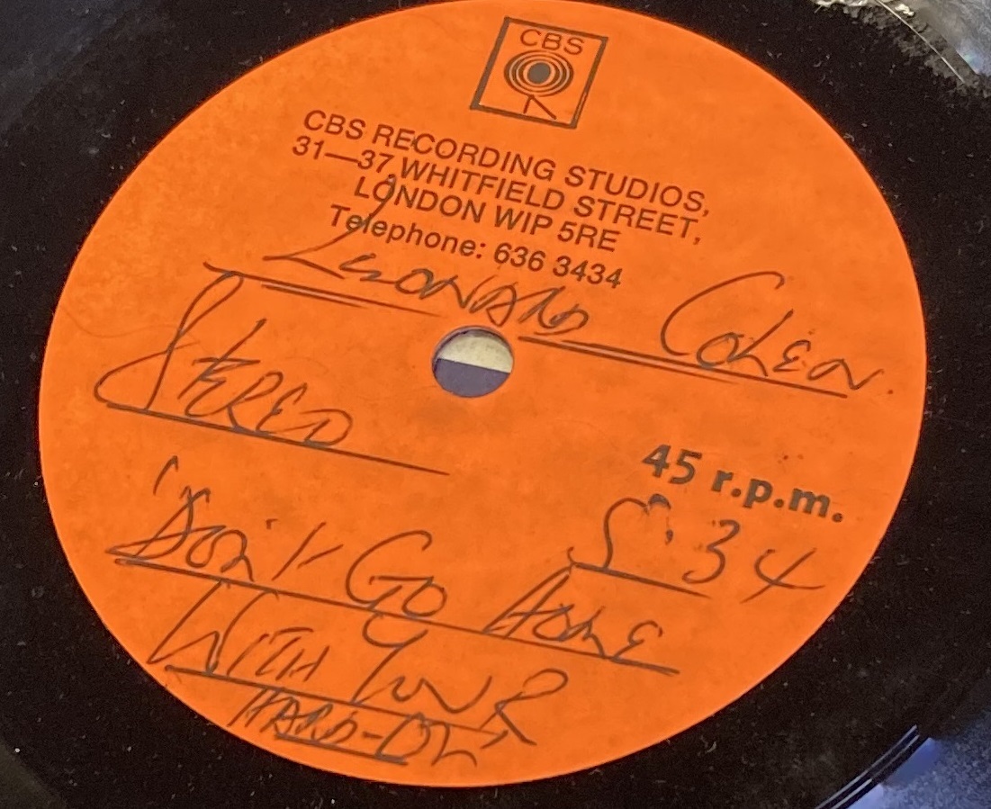 Lot 60 - LEONARD COHEN - CBS ACETATE & LP BOX SET