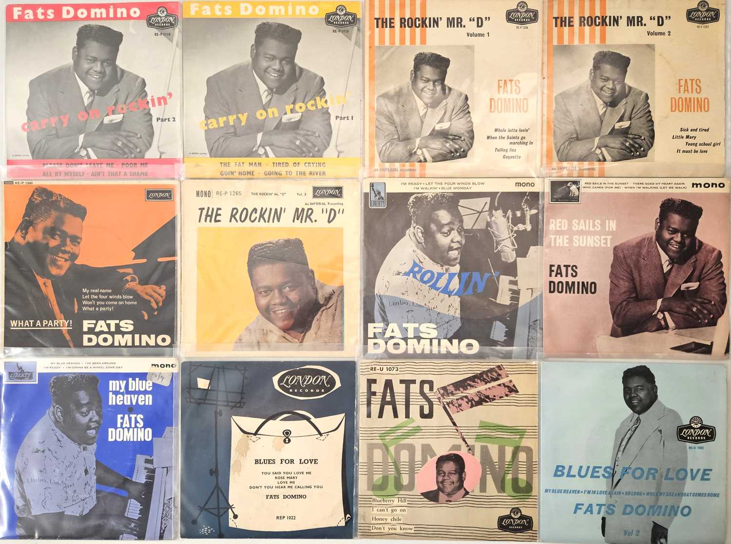 Lot 370 - FATS DOMINO - 7" EPs PACK