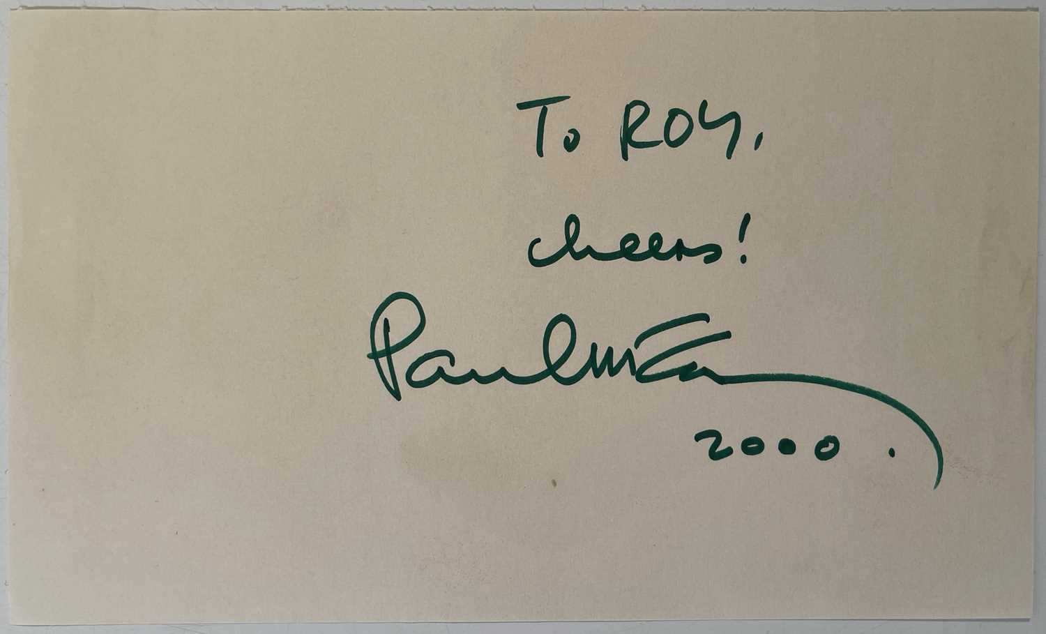 Lot 435 - THE BEATLES - PAUL MCCARTNEY AUTOGRAPH.