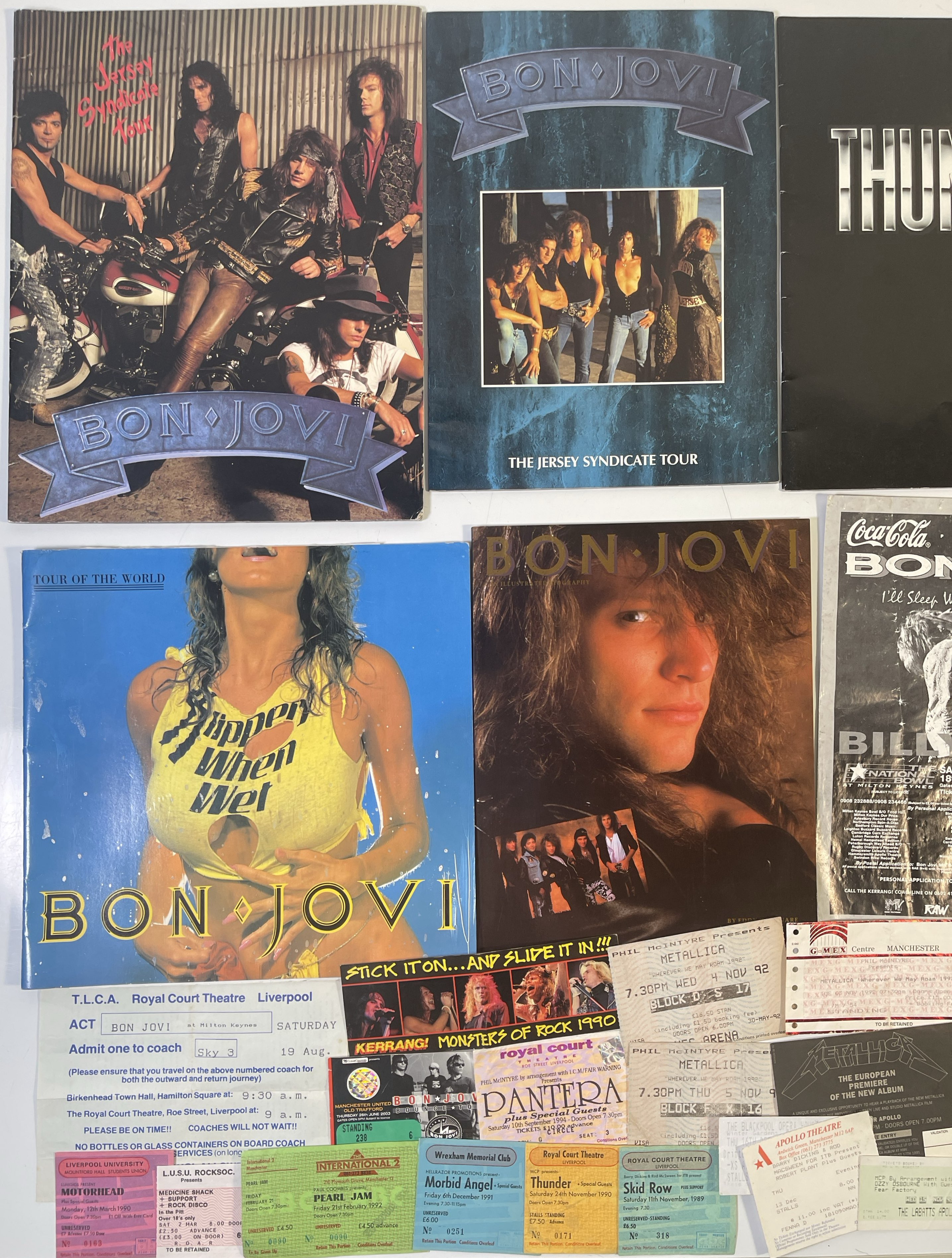 Lot 155 - HARD ROCK / METAL - CONCERT PROGRAMME AND