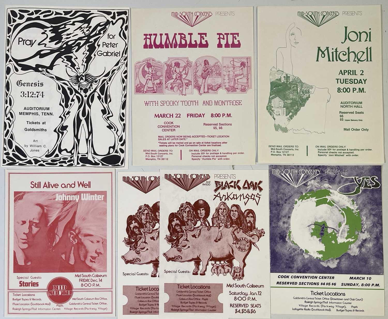 Lot 145 - 1970S MIDWEST CONCERT HANDBILL COLLECTION