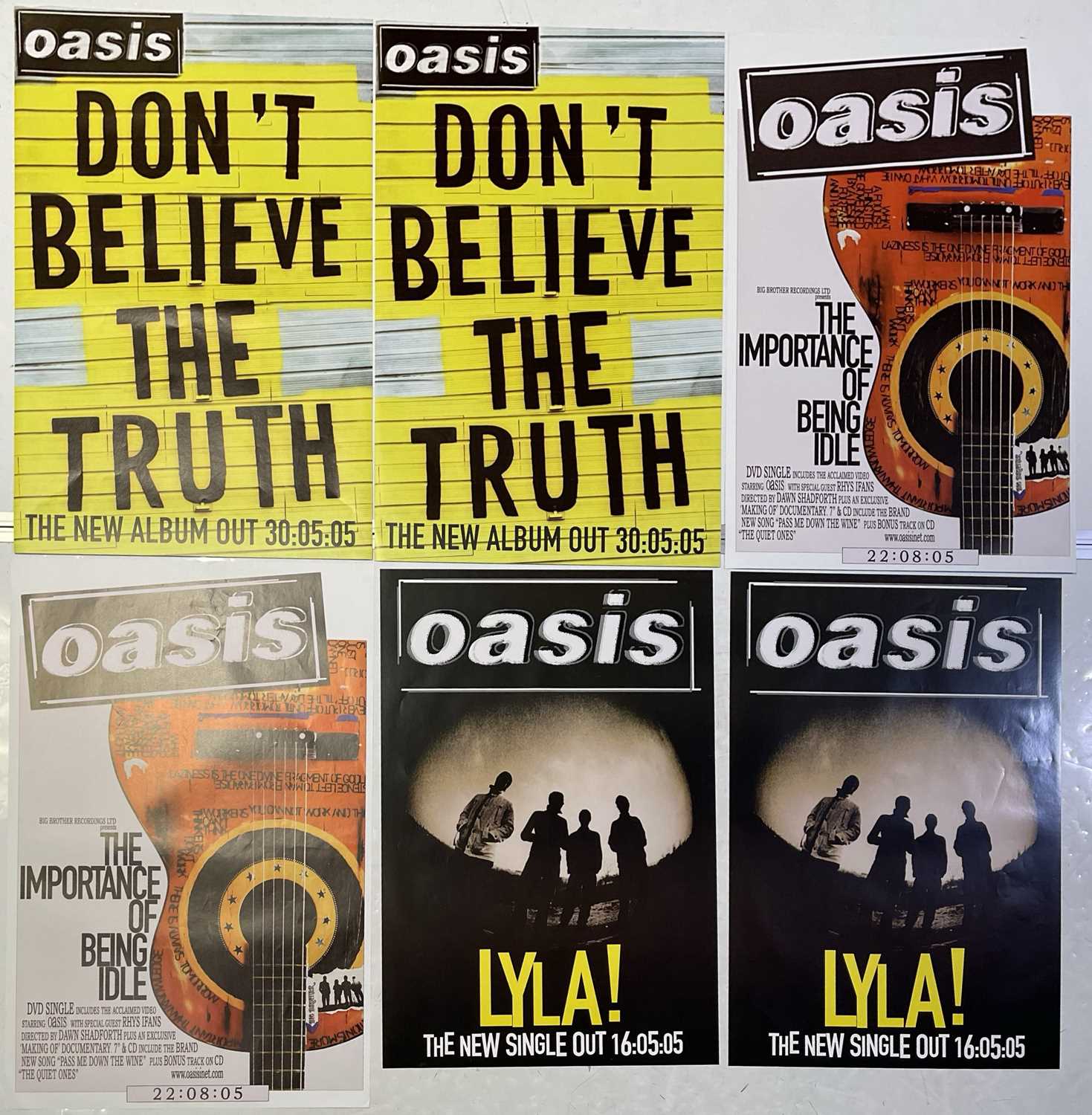 Lot 505 - OASIS PROMOTIONAL POSTERS.