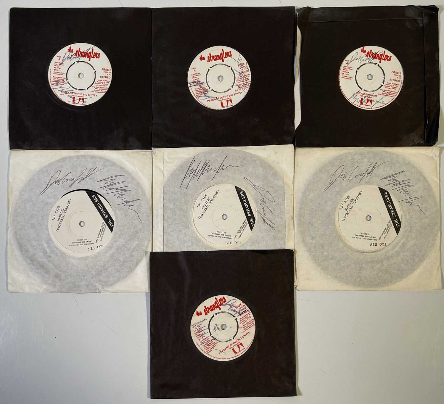 Lot 326 - THE STRANGLERS - SIGNED 7" SINGLE COLLECTION.