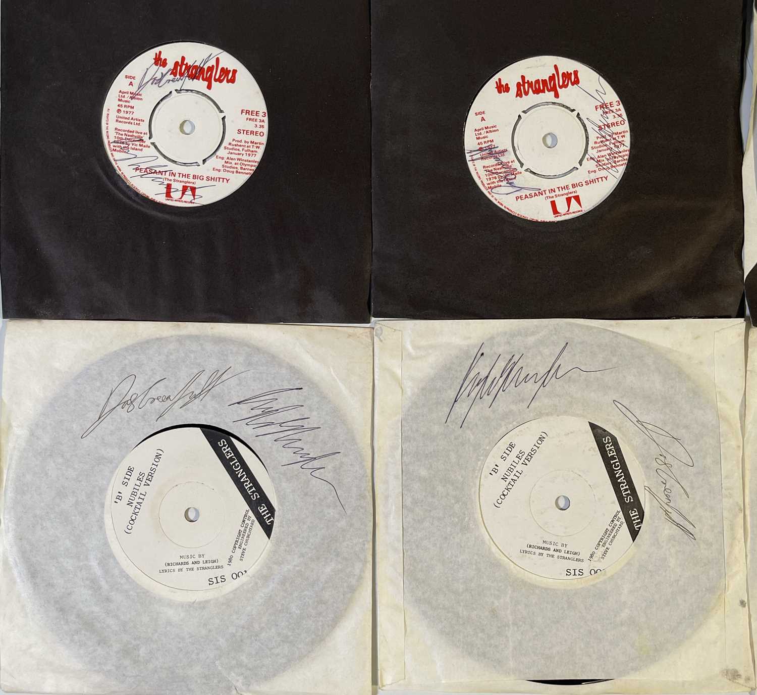 Lot 326 - THE STRANGLERS - SIGNED 7" SINGLE COLLECTION.