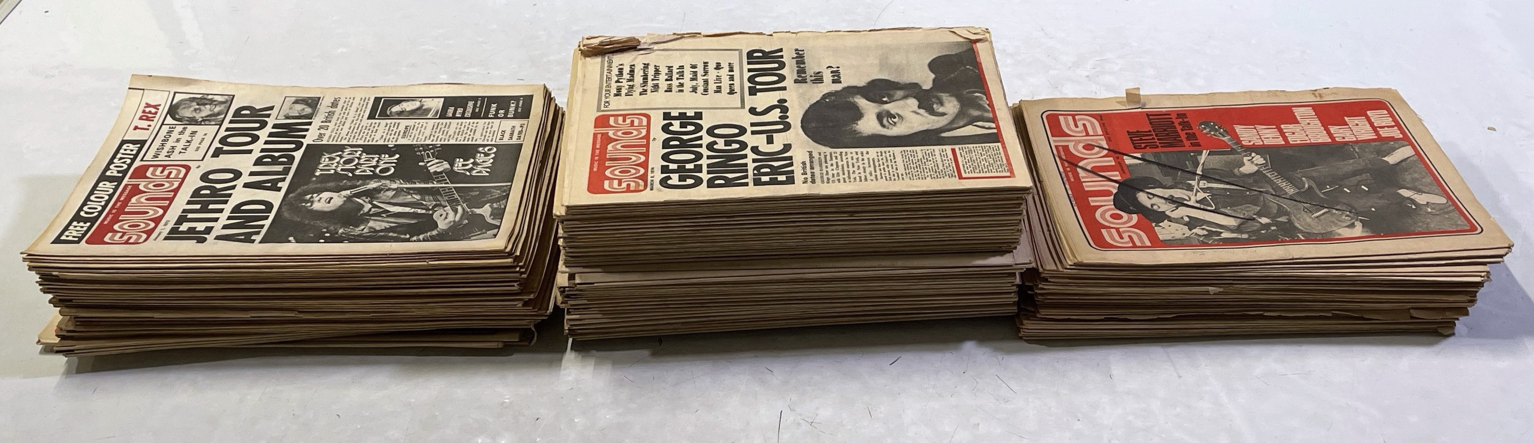 Lot 107 - SOUNDS MAGAZINE - 1971 - 1974 COLLECTION,