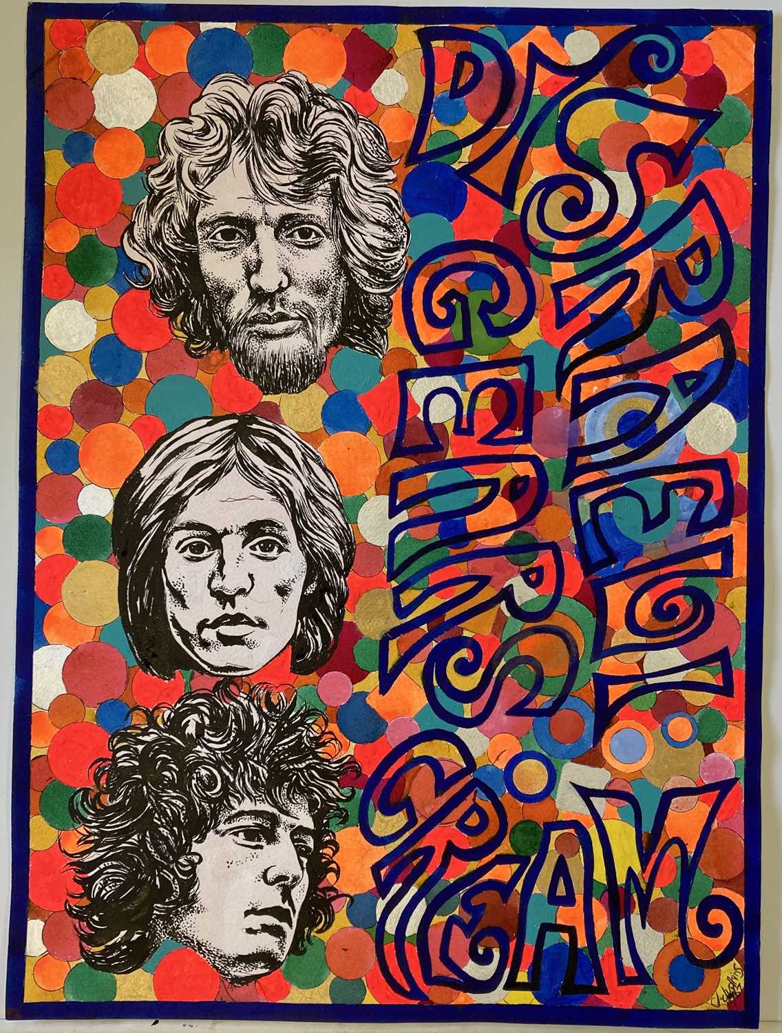 Lot 396 - CREAM HAND-PAINTED POSTER.