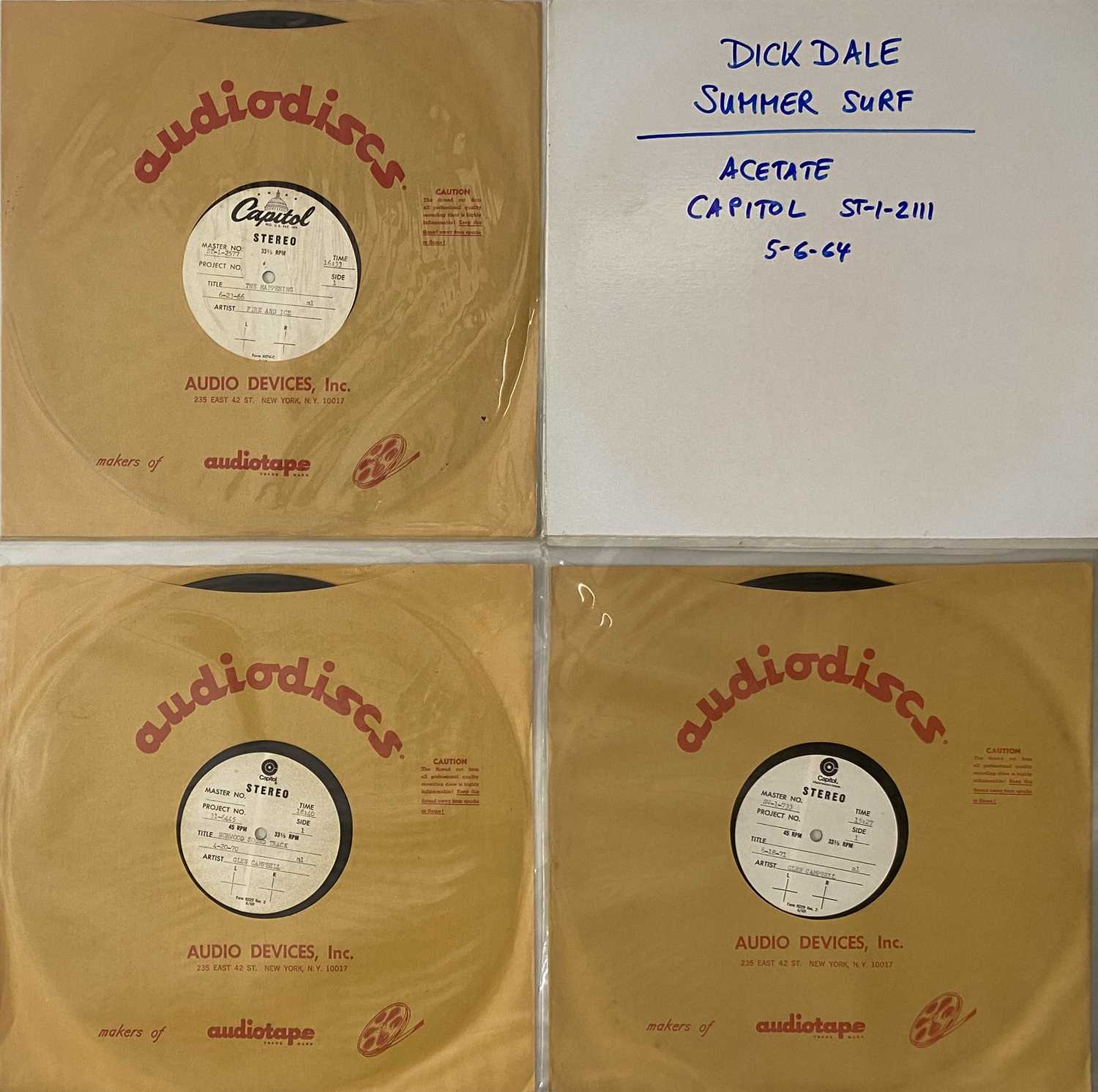 Lot 879 - CAPITOL - ACETATES PACK