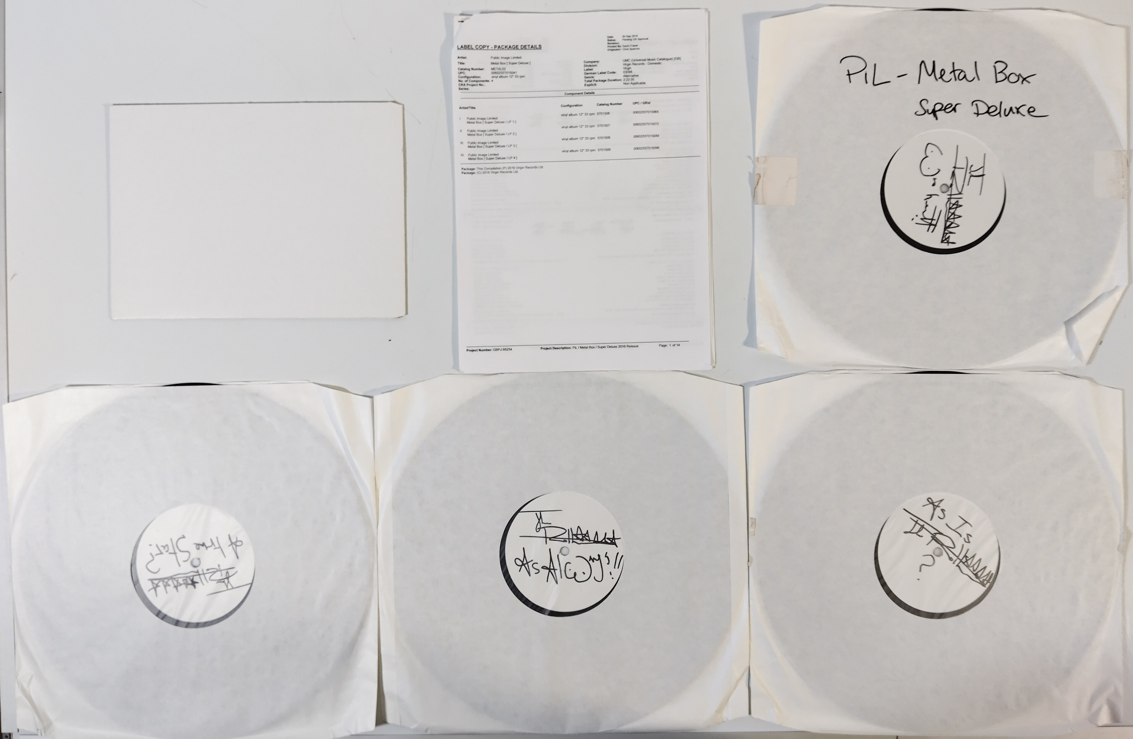 Lot 65 - PUBLIC IMAGE LTD - METAL BOX WHITE LABEL TEST
