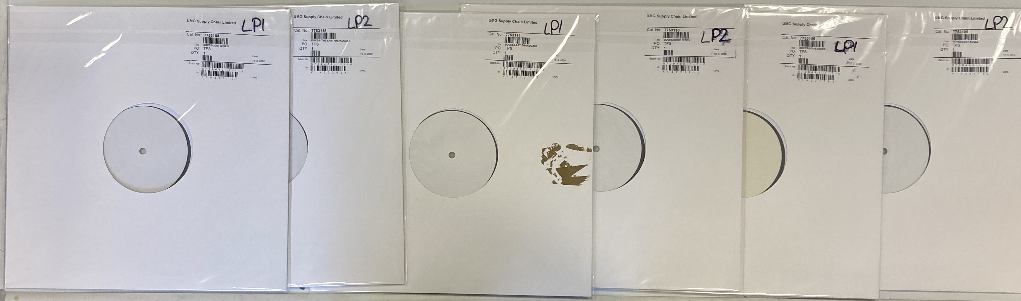 Lot 18 - DOVES - WHITE LABEL TEST PRESSING LPs (2020