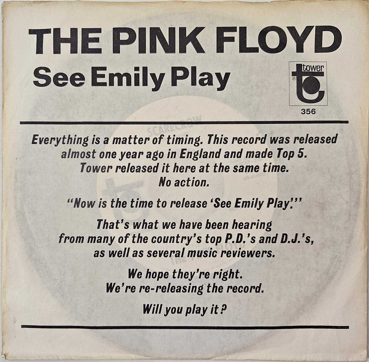 Lot 213 - PINK FLOYD - SEE EMILY PLAY 7" (US PROMO