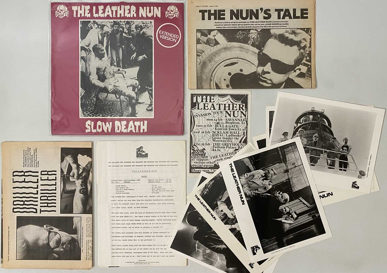 Lot 263 - THE LEATHER NUN - LP PACK (INC ACETATE)