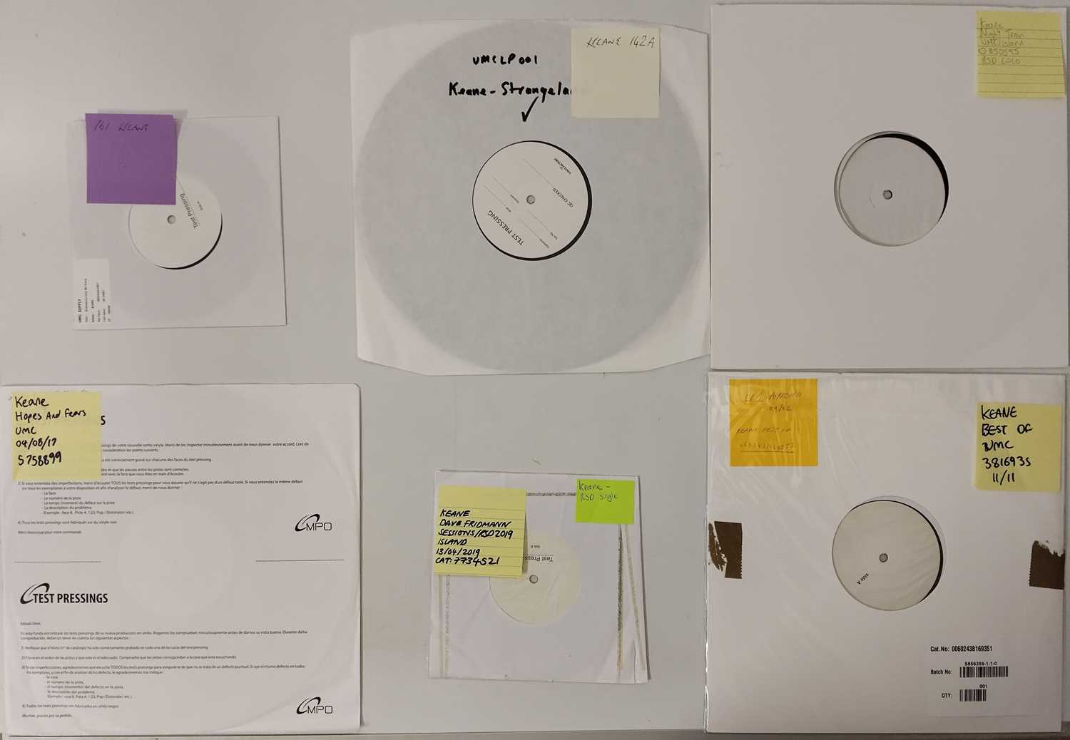 Lot 148 - KEANE WHITE LABEL TEST PRESSING 7" AND LP