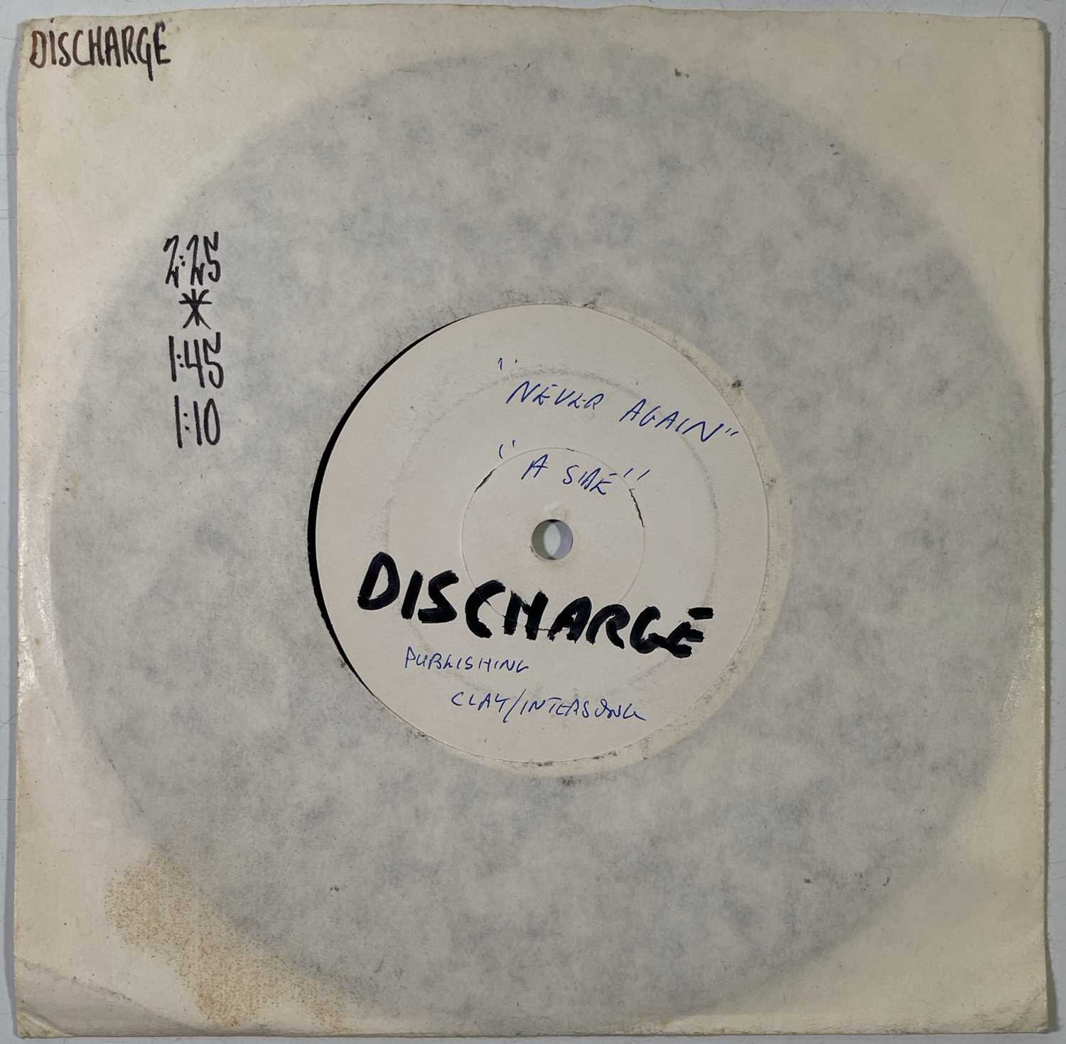 Lot 167 - DISCHARGE - NEVER AGAIN 7" (ORIGINAL UK