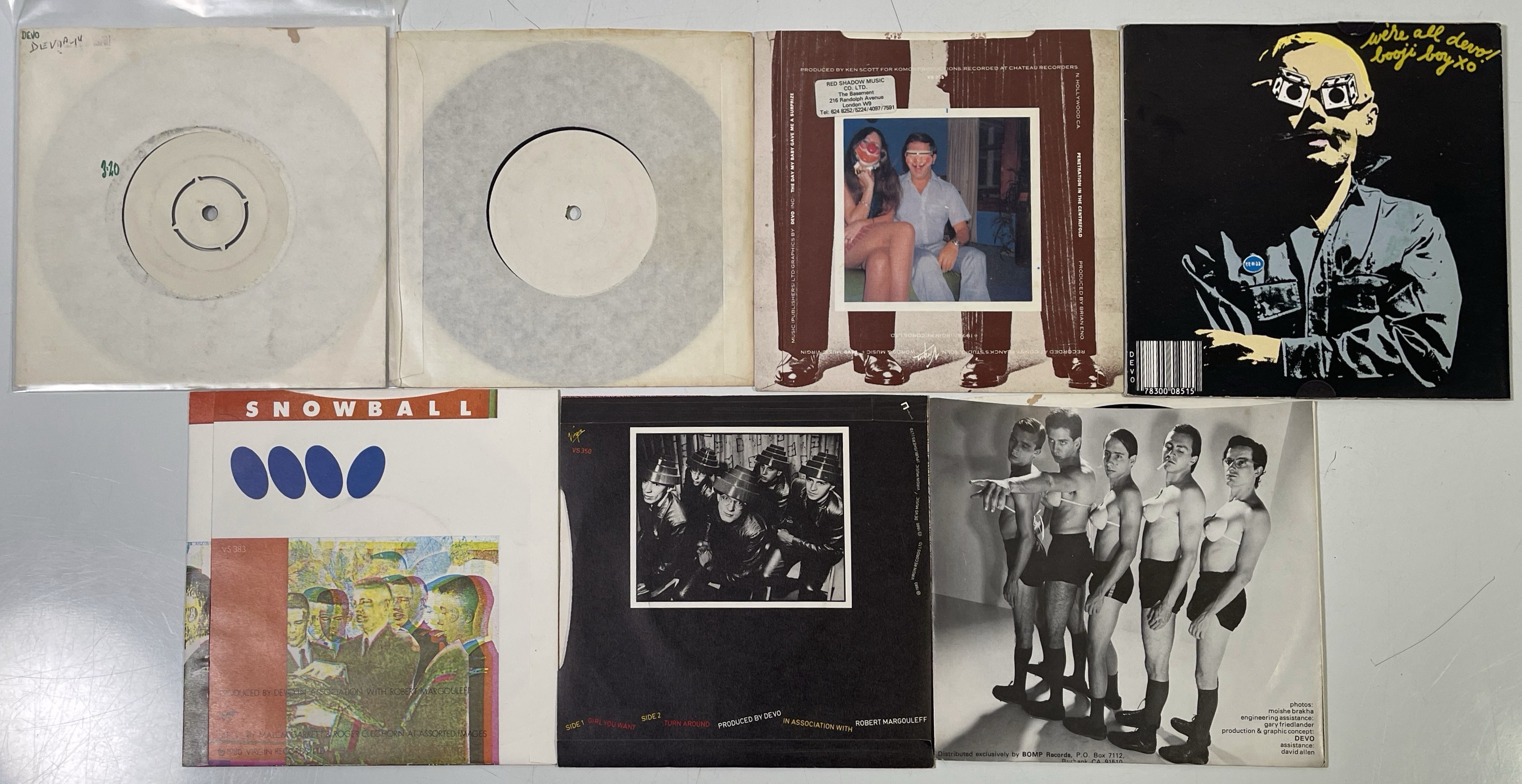 Lot 170 - DEVO - 7" COLLECTION (WITH TEST PRESSINGS)