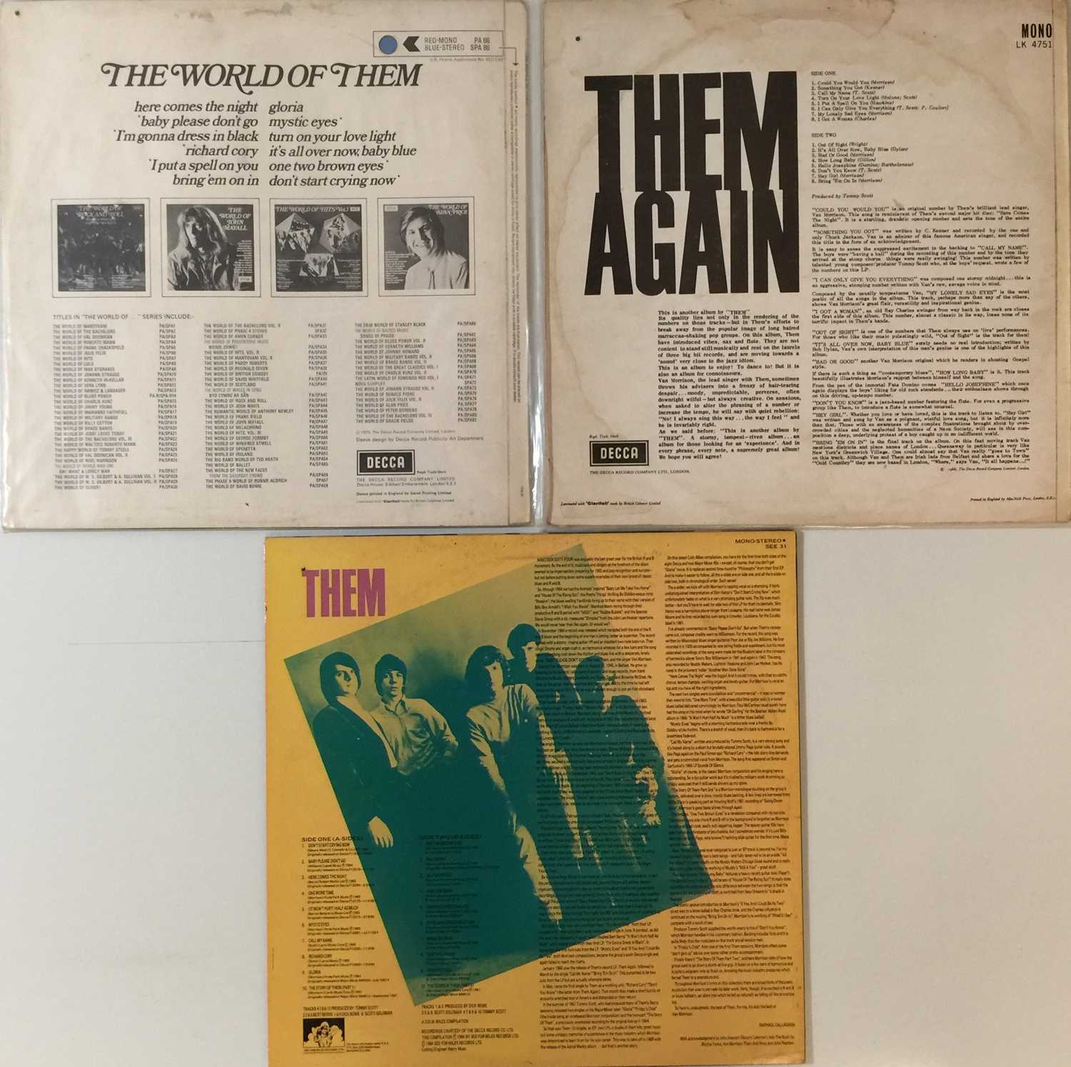 Lot 185 - THEM - LPs (INCLUDING UK MONO ORIGINAL THEM