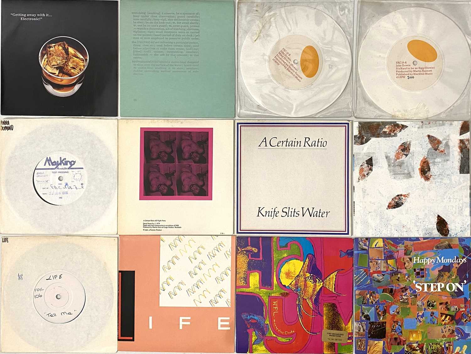 Lot 332 - FACTORY RECORDS - 7" COLLECTION (WITH TEST