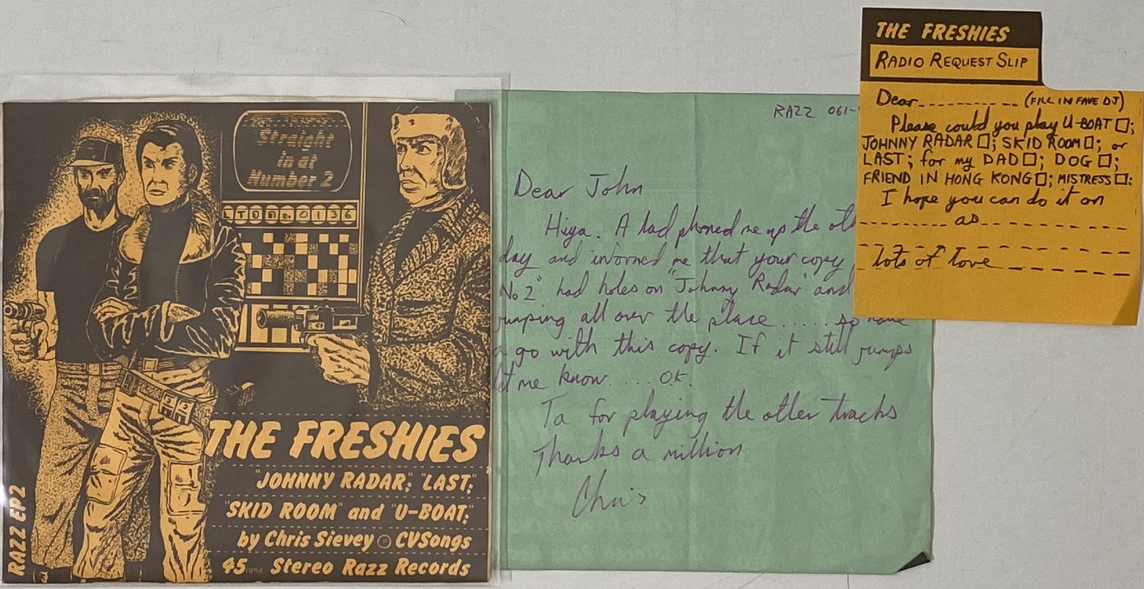 Lot 341 - THE FRESHIES - 7" COLLECTION (WITH LETTERS