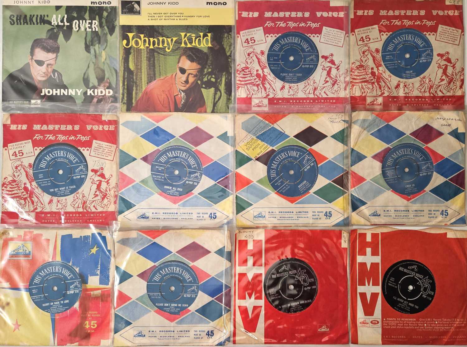 Lot 860 - JOHNNY KIDD & THE PIRATES - 7" PACK