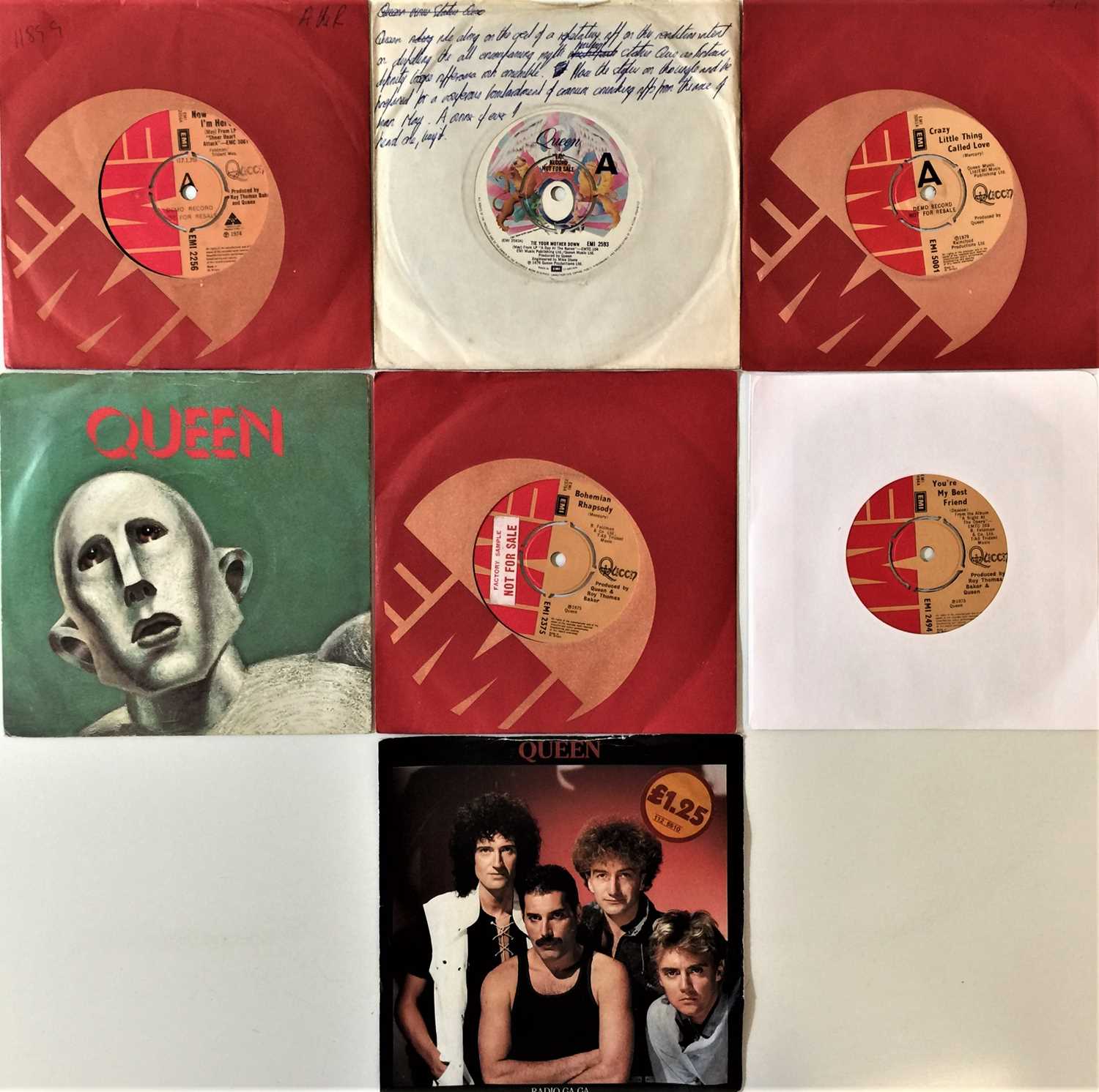 Lot 209 - QUEEN - 7" DEMOS/ PROMOS/ FACTORY SAMPLES
