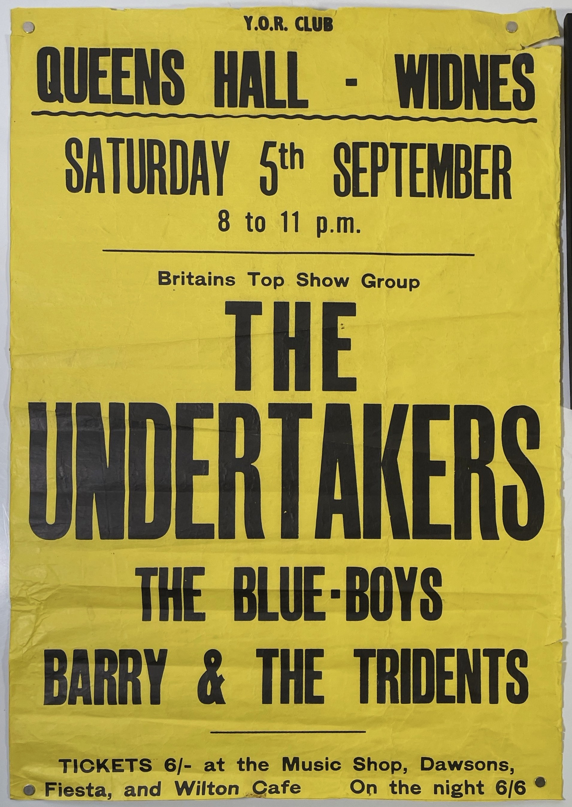 Lot 143 - 1960S CONCERT MEMORABILIA - POSTERS,