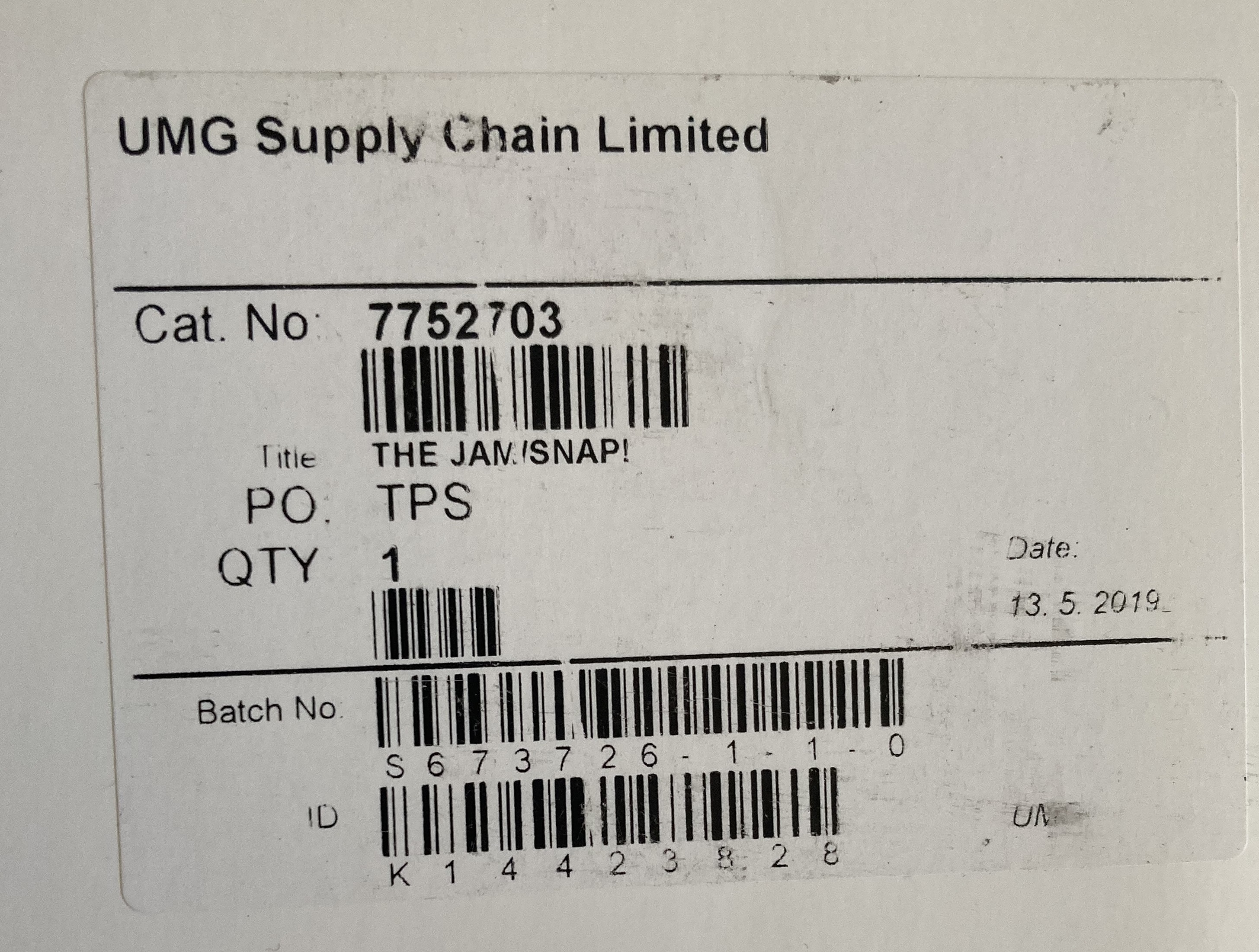 Lot 94 - THE JAM - SNAP! WHITE LABEL TEST PRESSING.