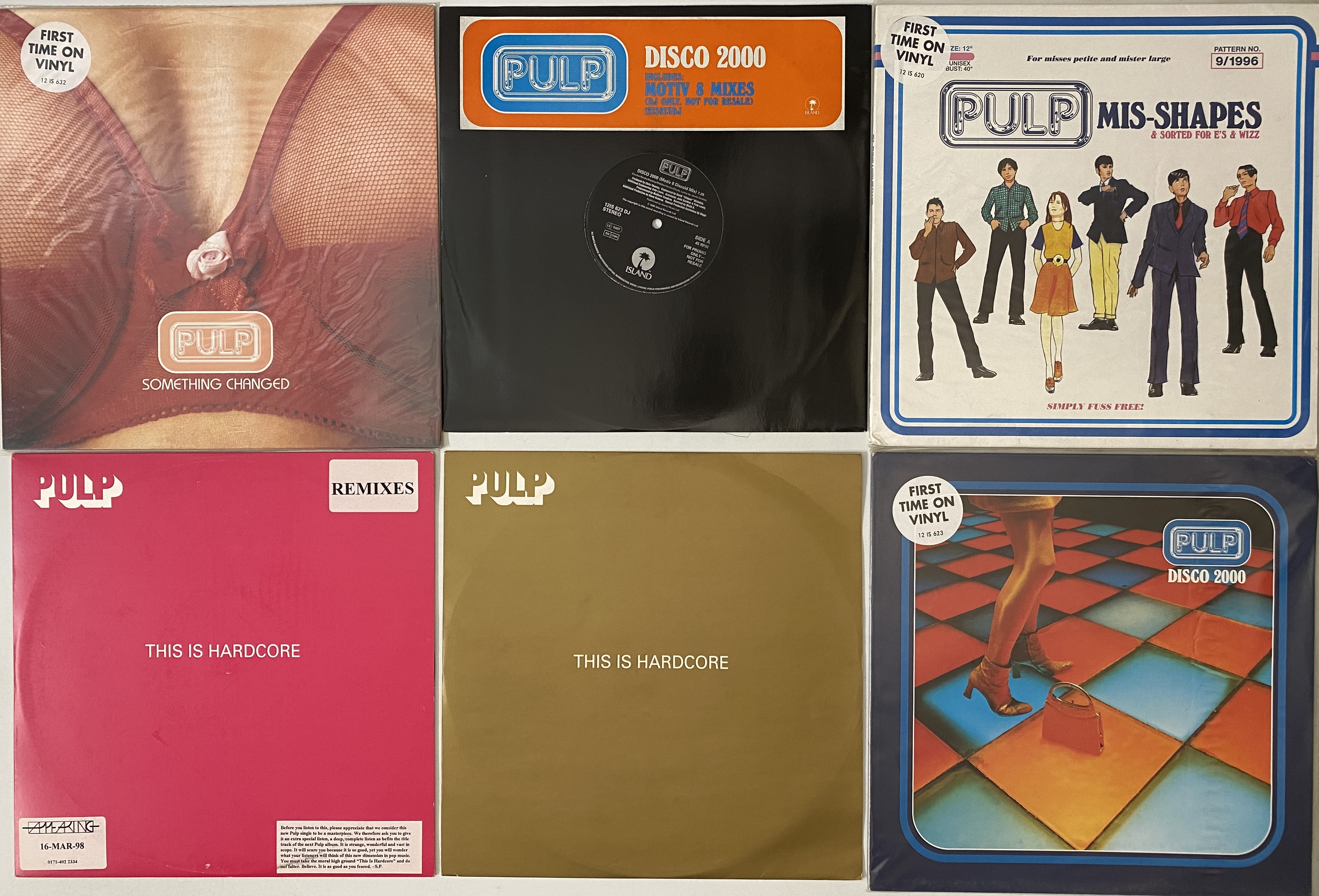 Lot 9 - 12" PULP - COLLECTION, UK ORIGNALS & WHITE