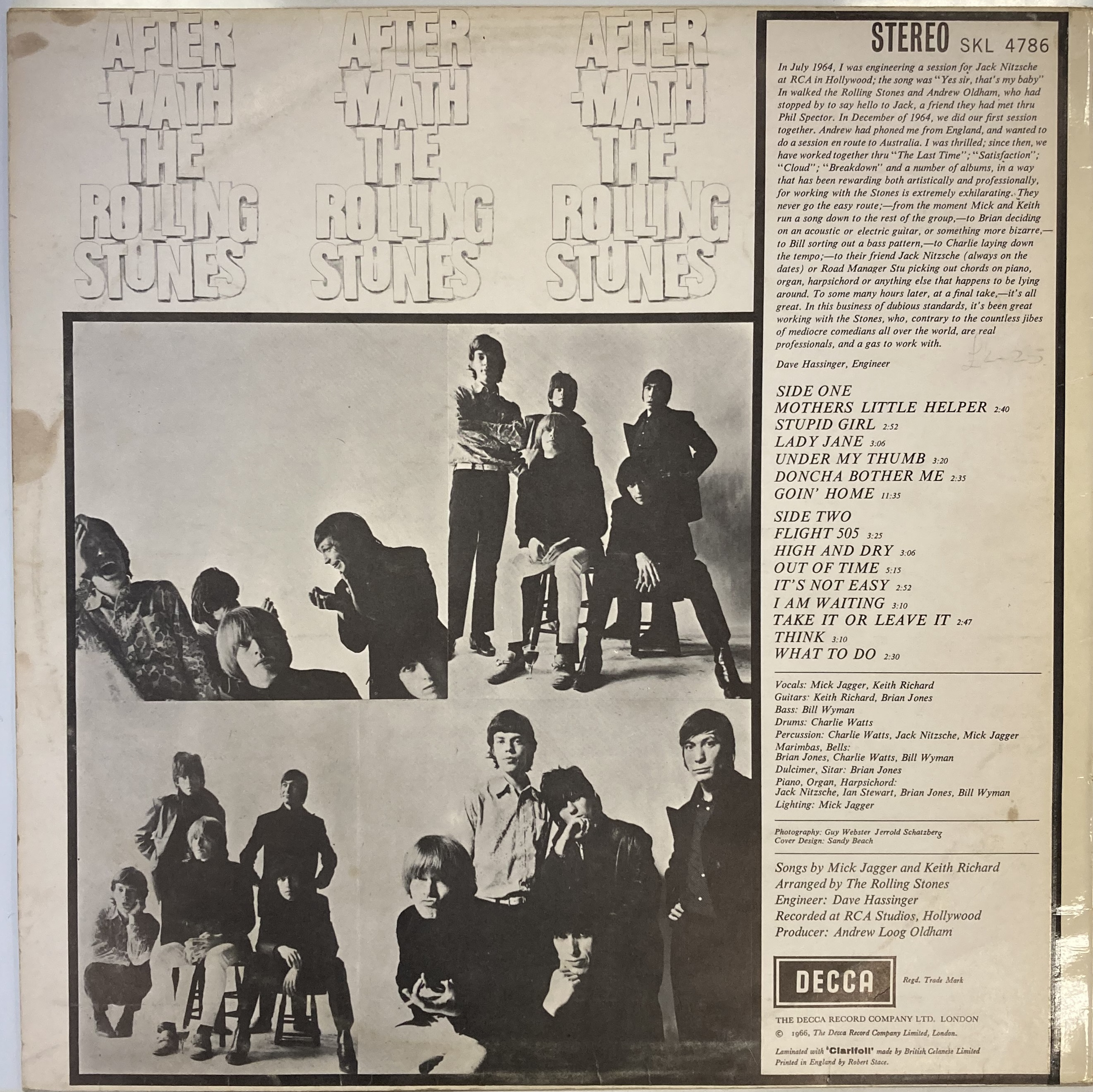 Lot 306 - THE ROLLING STONES - AFTERMATH LP (ORIGINAL