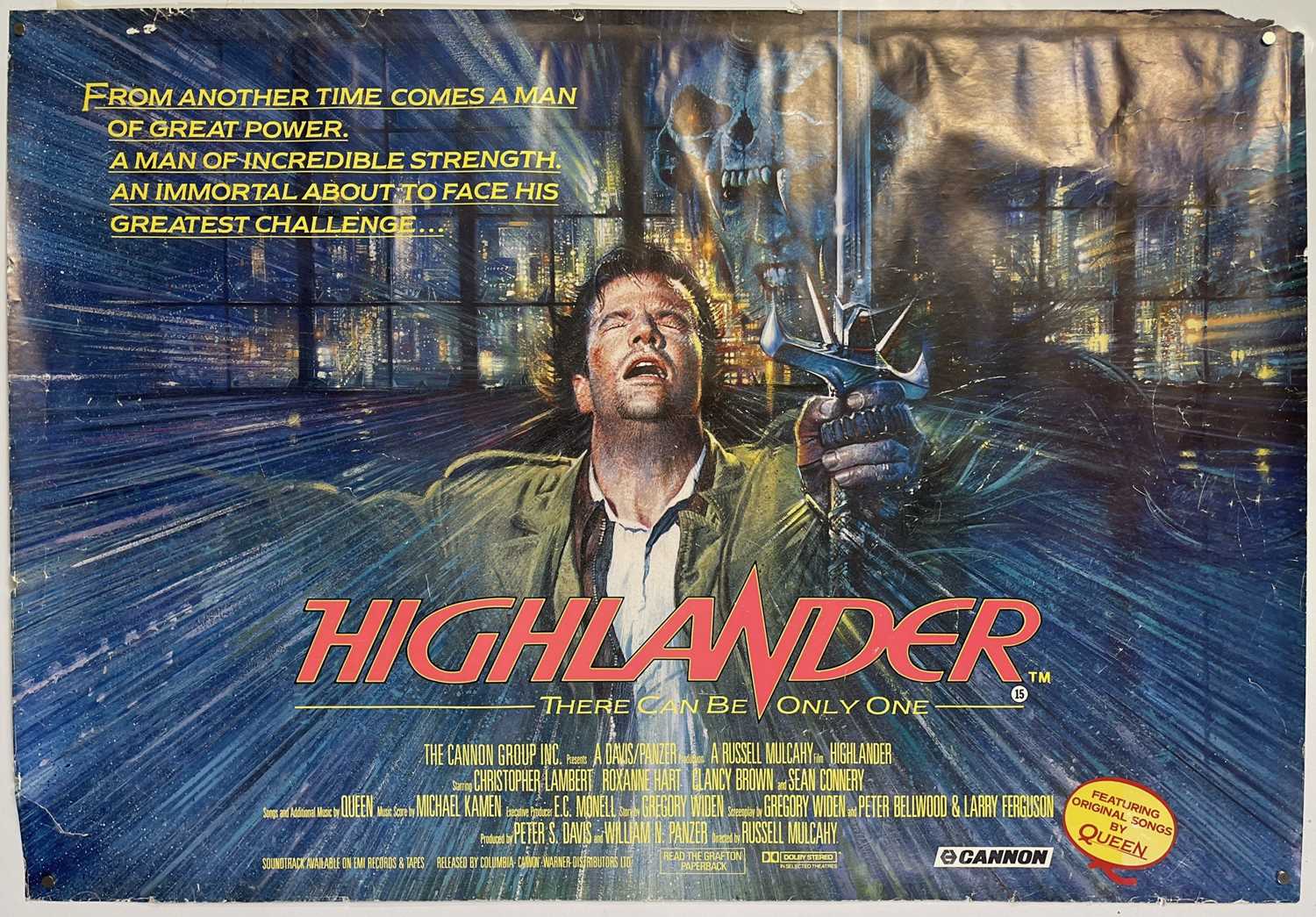 Lot 279 - HIGHLANDER (1986) - ORIGINAL UK QUAD POSTER.
